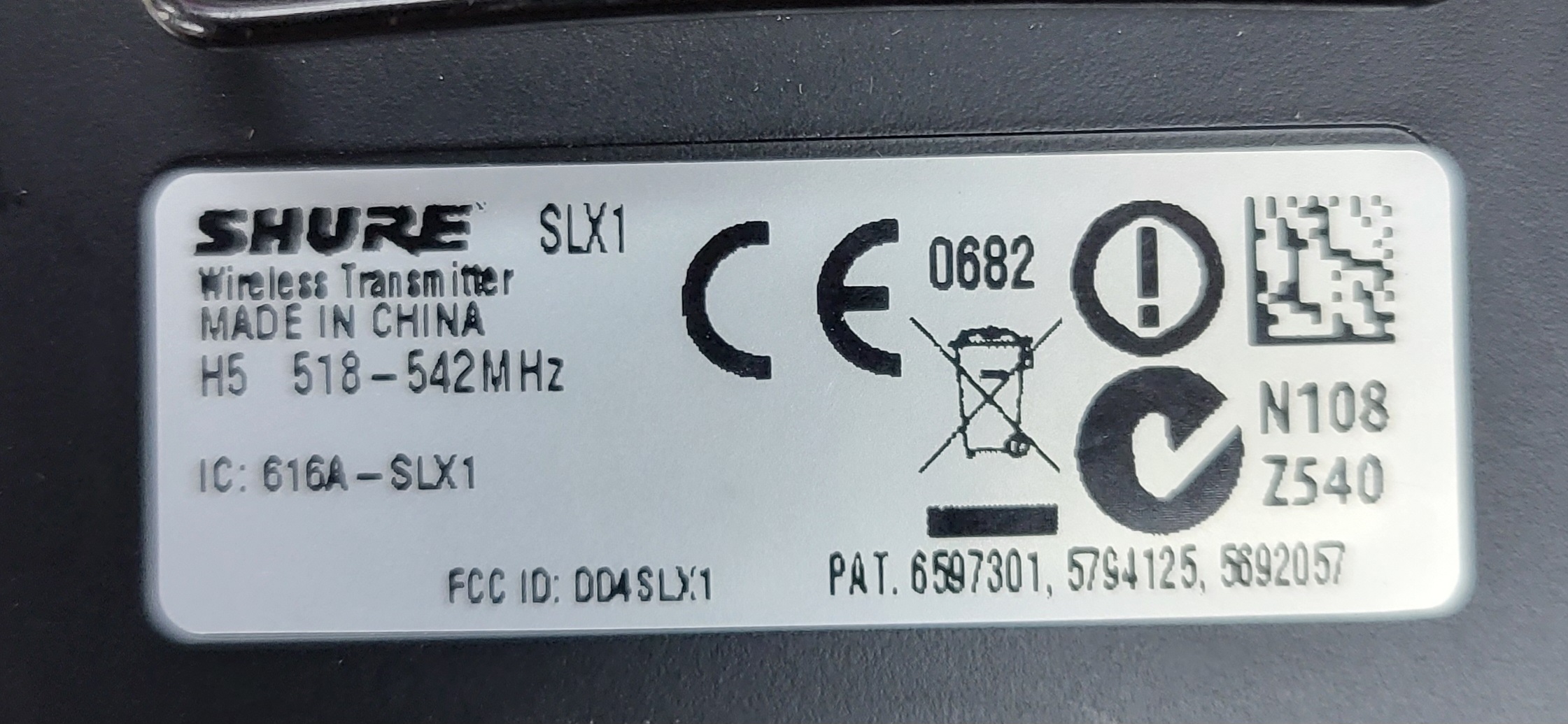 Shure SLX1 Wireless Belt Pack Transmitter - Audio Visual Equipment - BMI SURPLUS INC