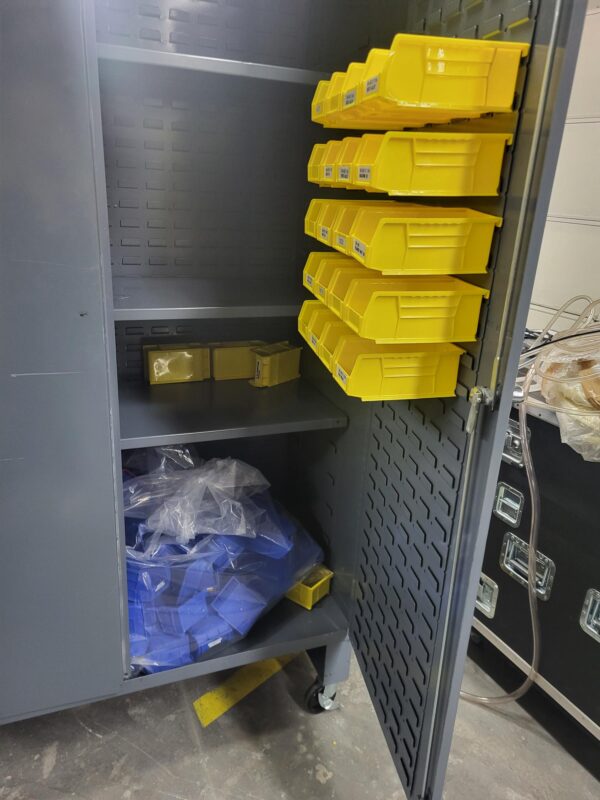 DURHAM PARTS CABINET WITH BIN STORAGE BMI Surplus