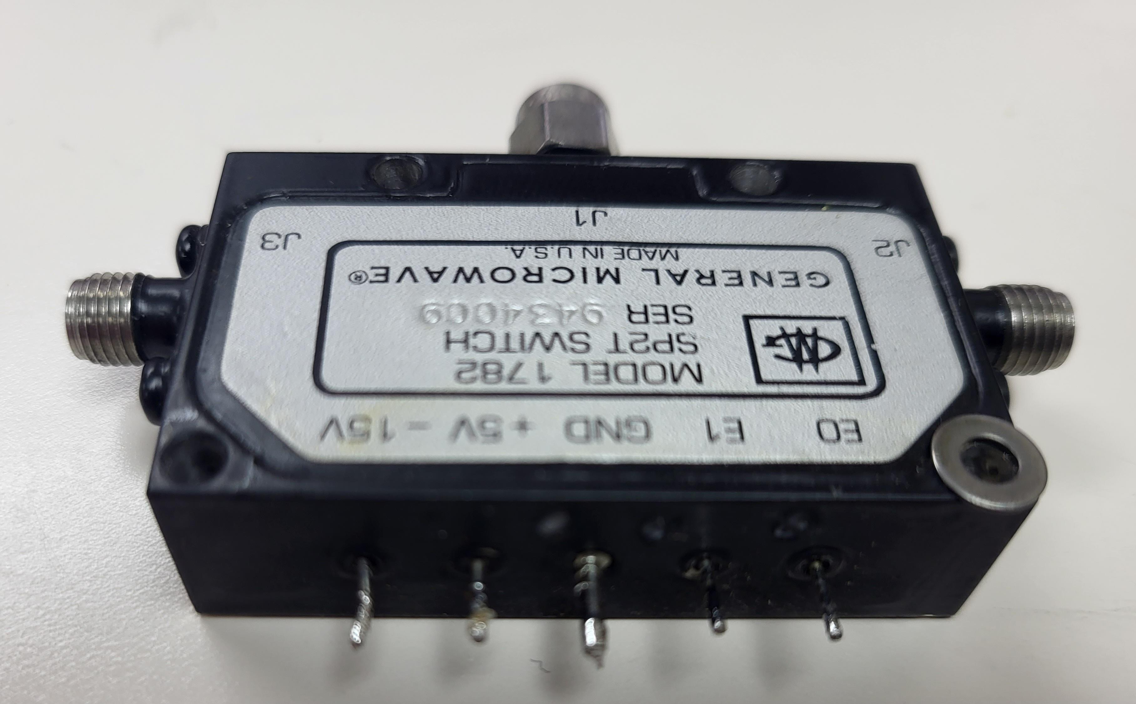 GENERAL MICROWAVE RF PIN DIODE SWITCH RELAY MODEL 1782 - Coaxial ...