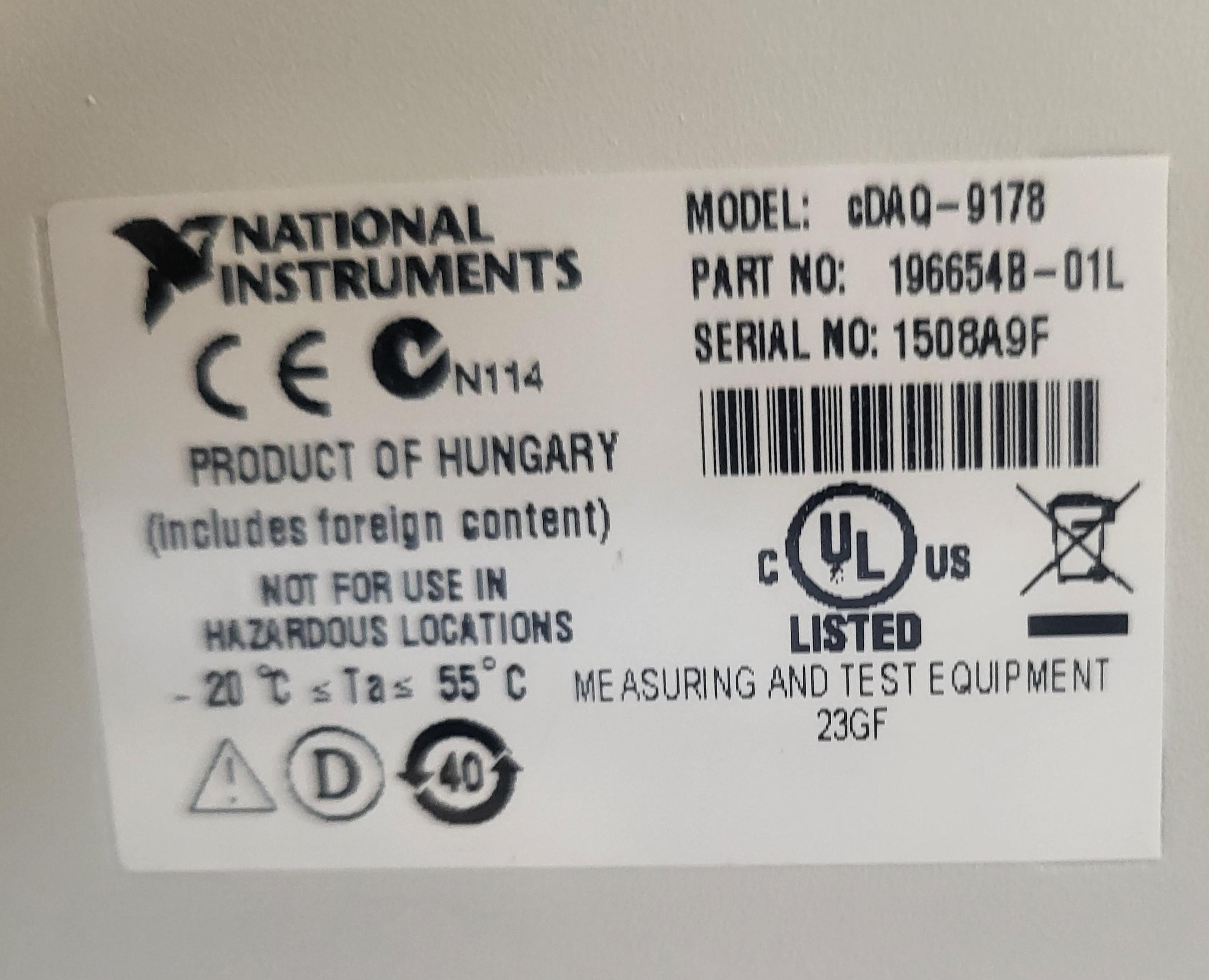 NI cDAQ-9178 Chassis - AS IS