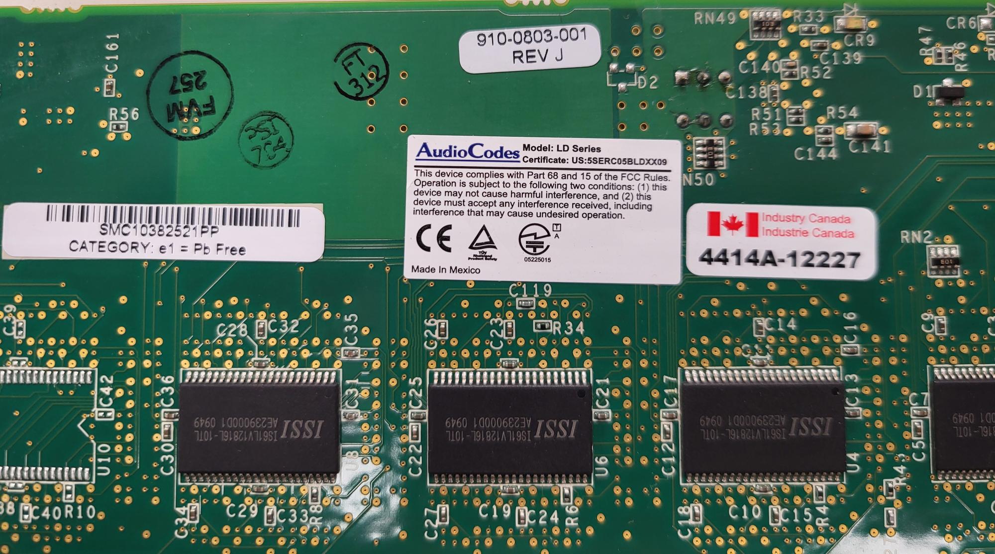 Audio Codes Model LD Series 910-0803-001 - Circuit Board Modules - BMI ...