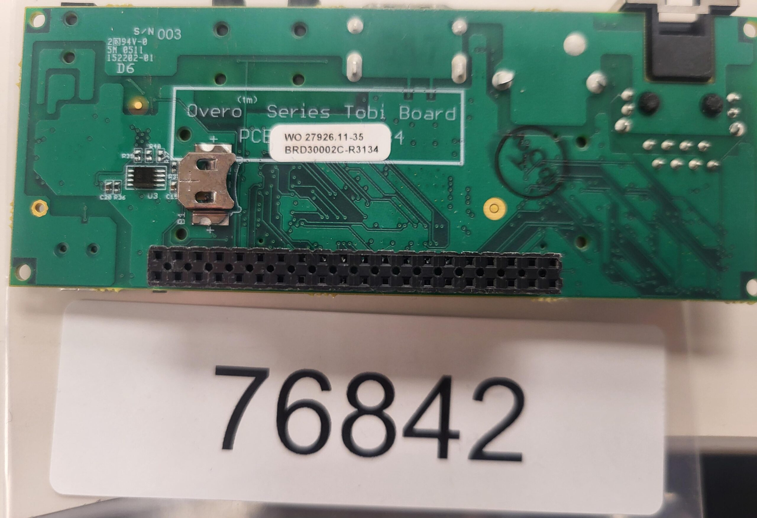 Gumstix and Overo Series Tobi Board WO 27926 11-35 BRD 30002C-R3134