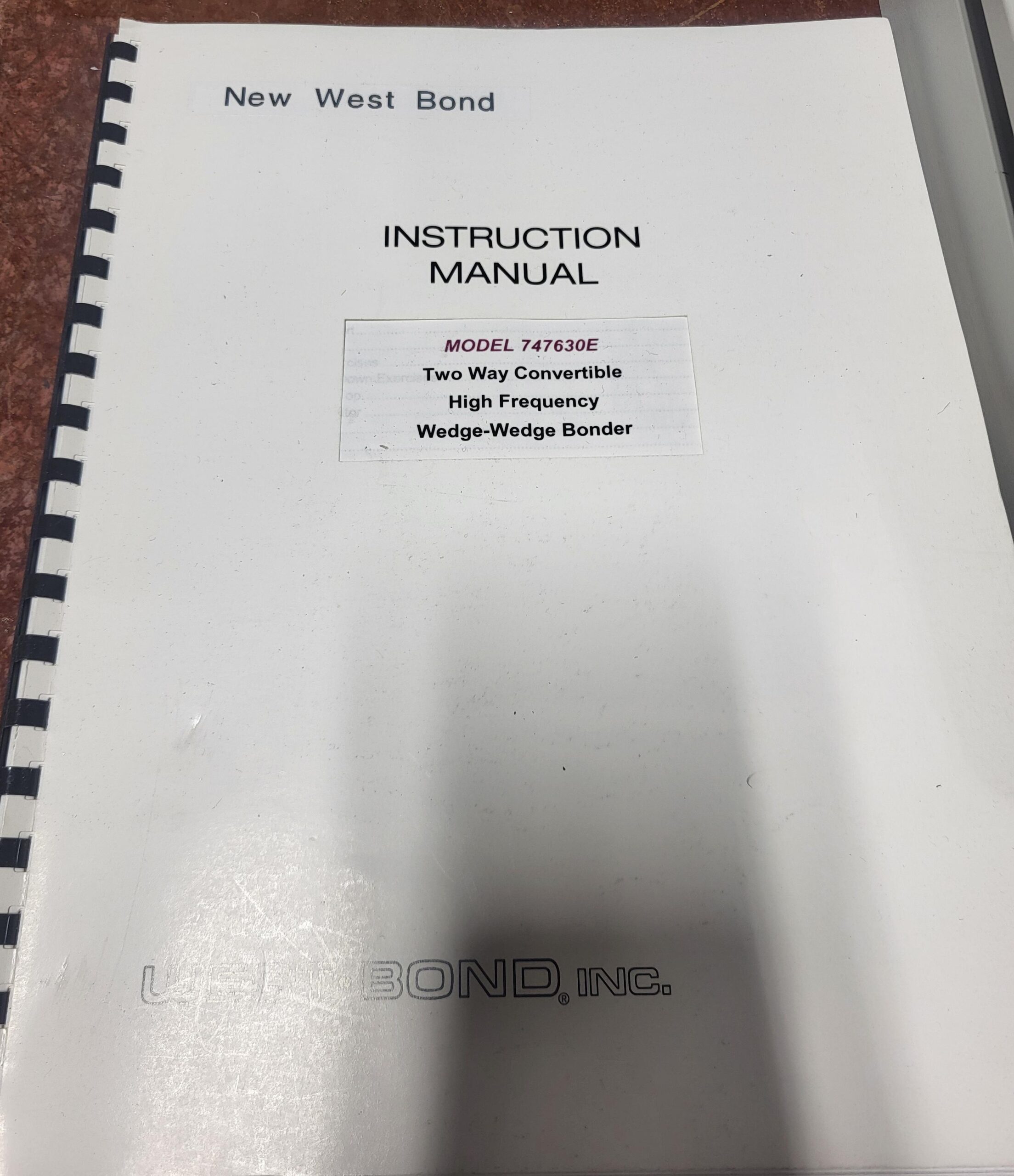 West-Bond Wire Bonder Model 747630E - Semiconductor Processing ...