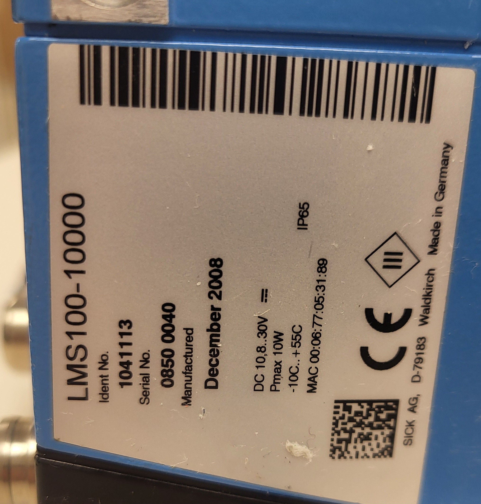 SICK Laser Systems LMS100-10000 Laser Scanner