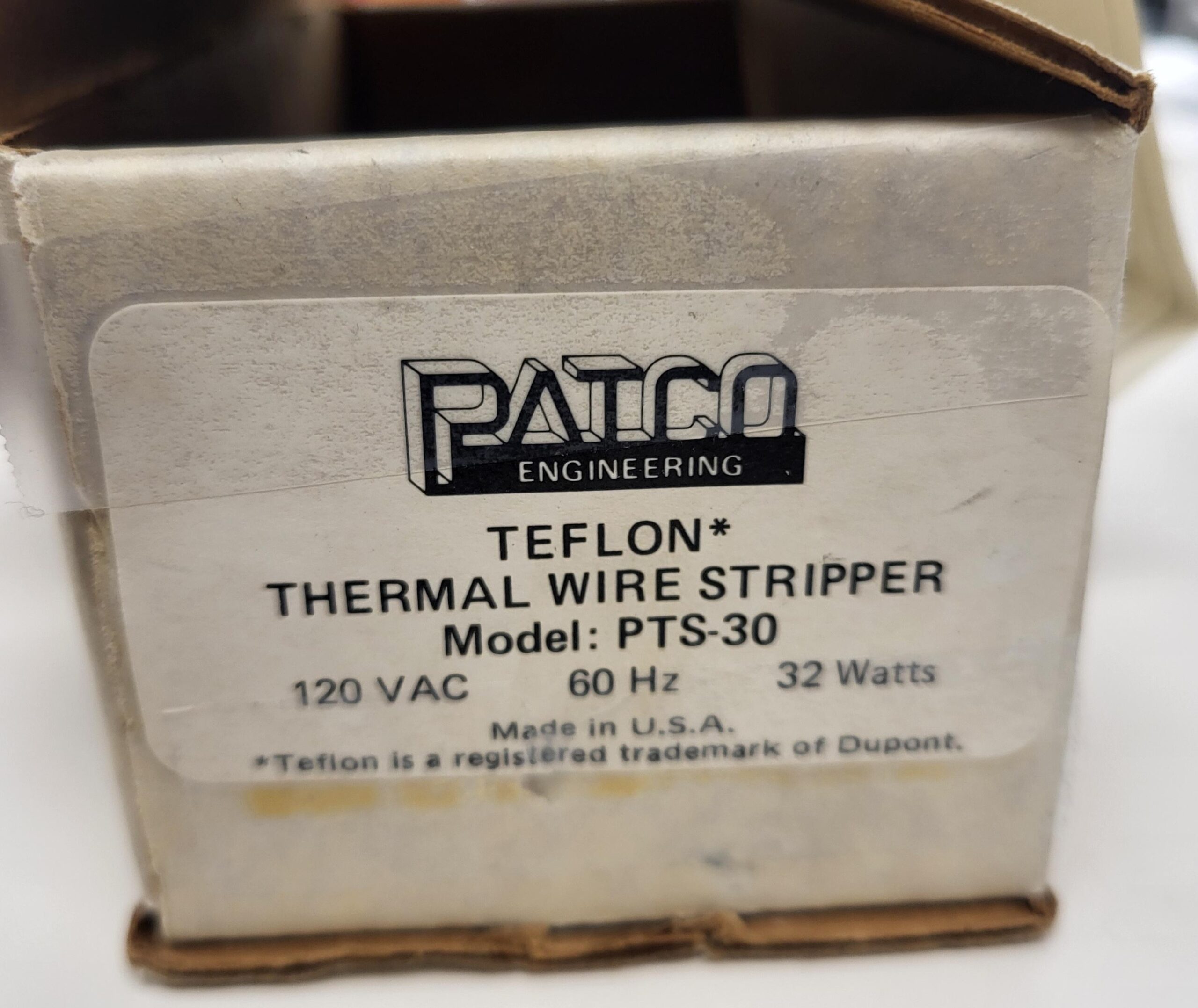 PATCO Engineering Teflon Thermal Wire Stripper Model PTS-30