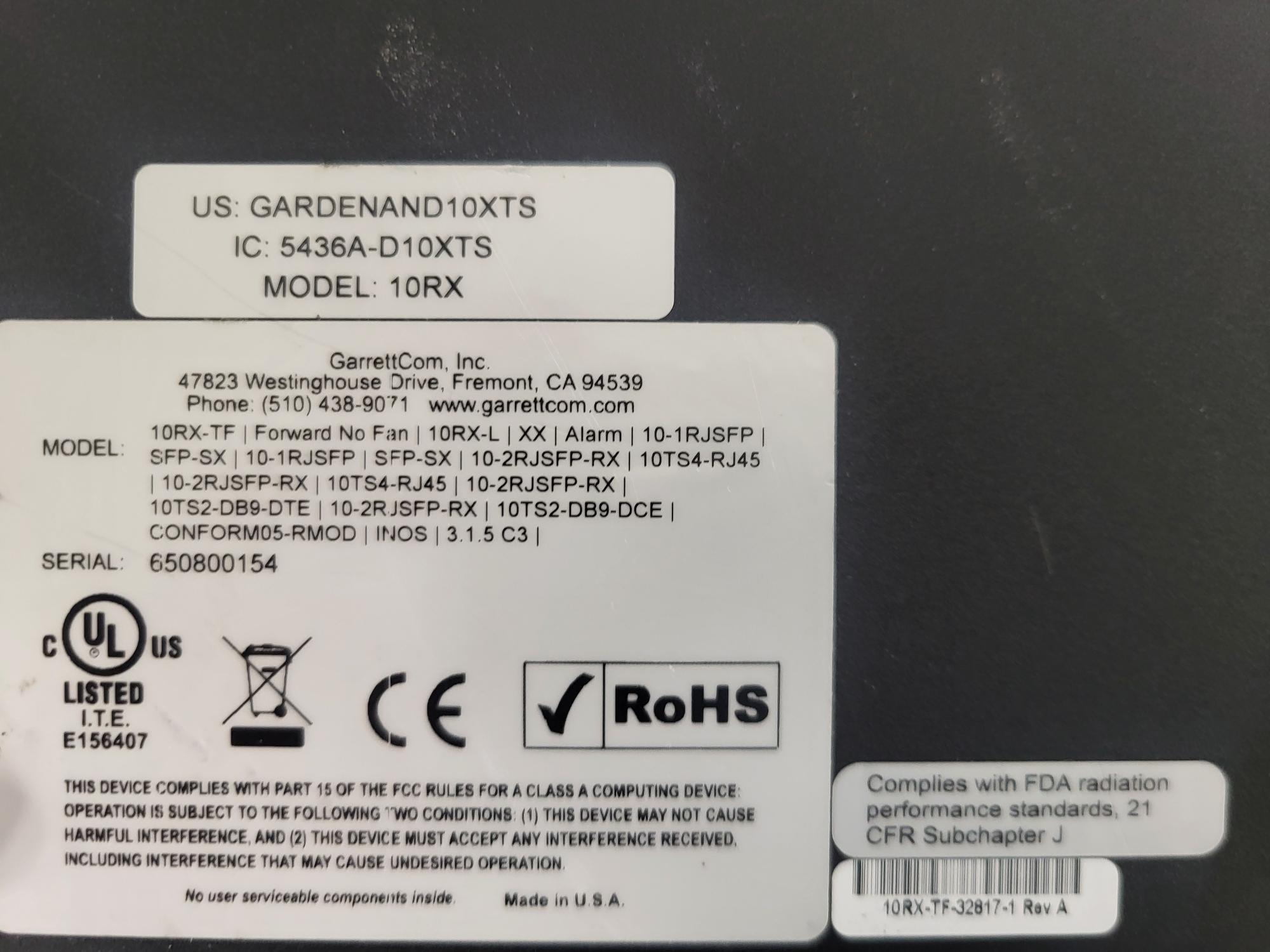 GarrettCom Magnum 10RX Router - Computer Accessories - BMI SURPLUS INC