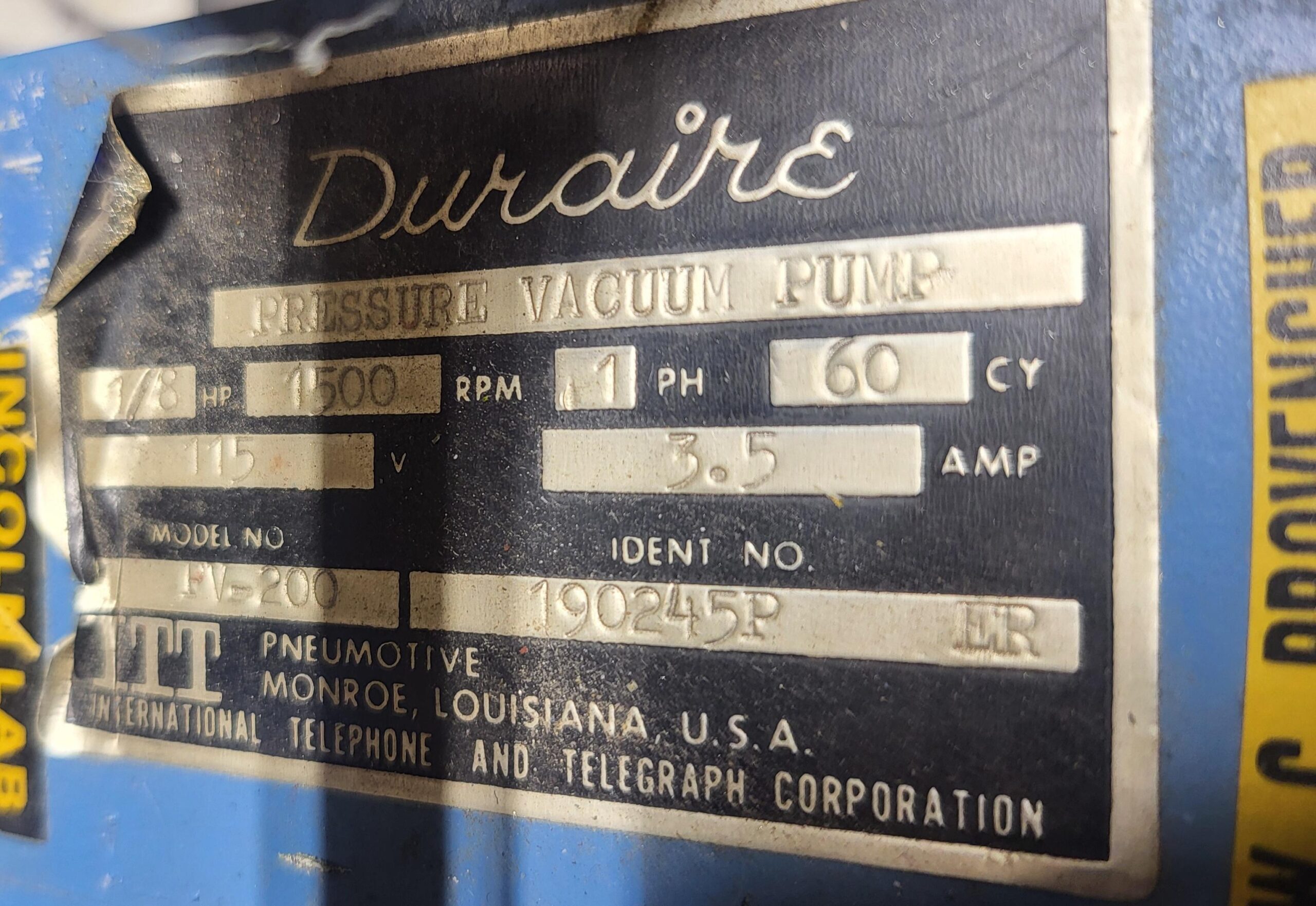 Duraire Pressure Vacuum Pump PV-200