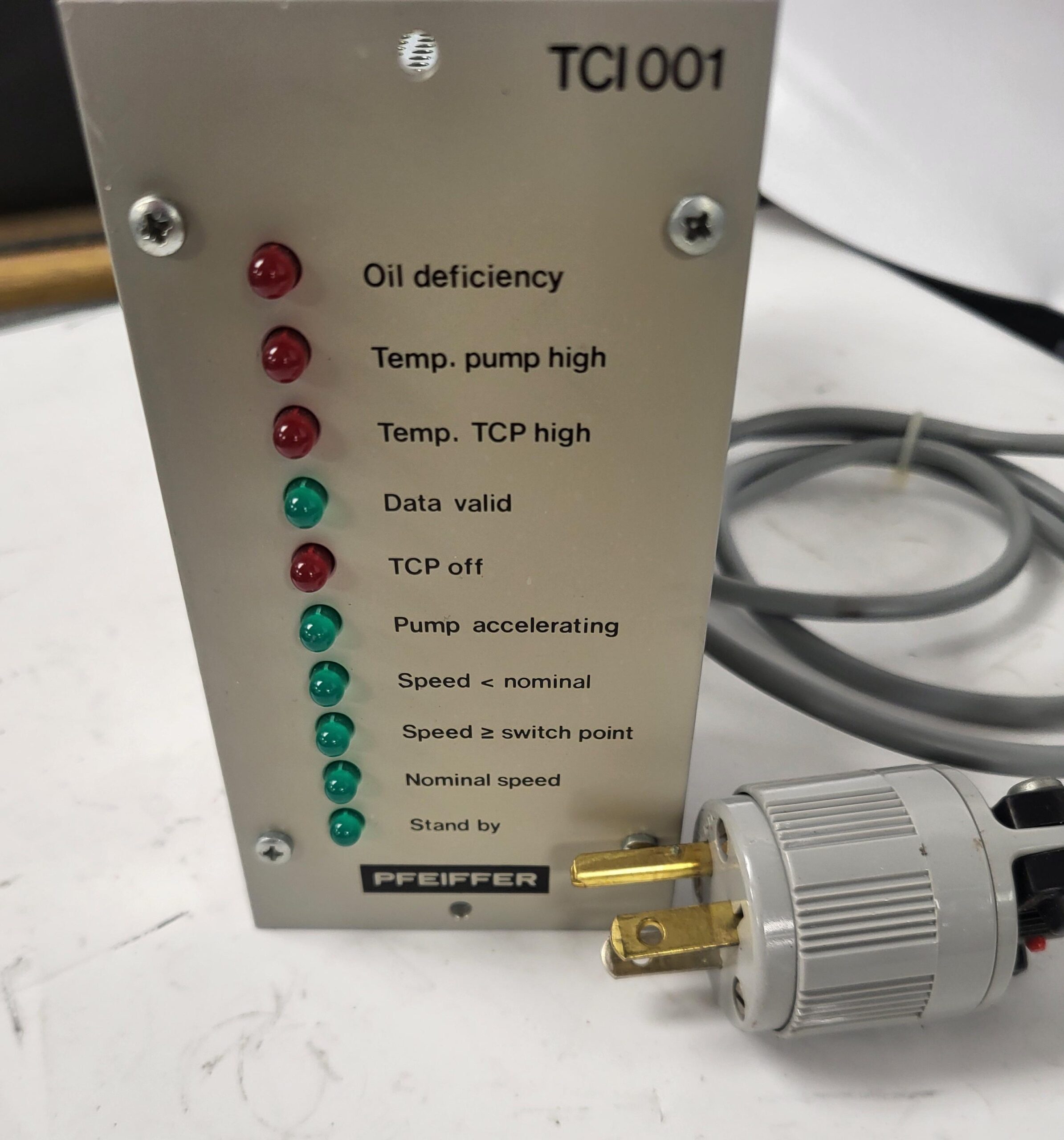 Pfeiffer Balzers TCI 001 Turbo Pump Remote Display - Industrial Process ...