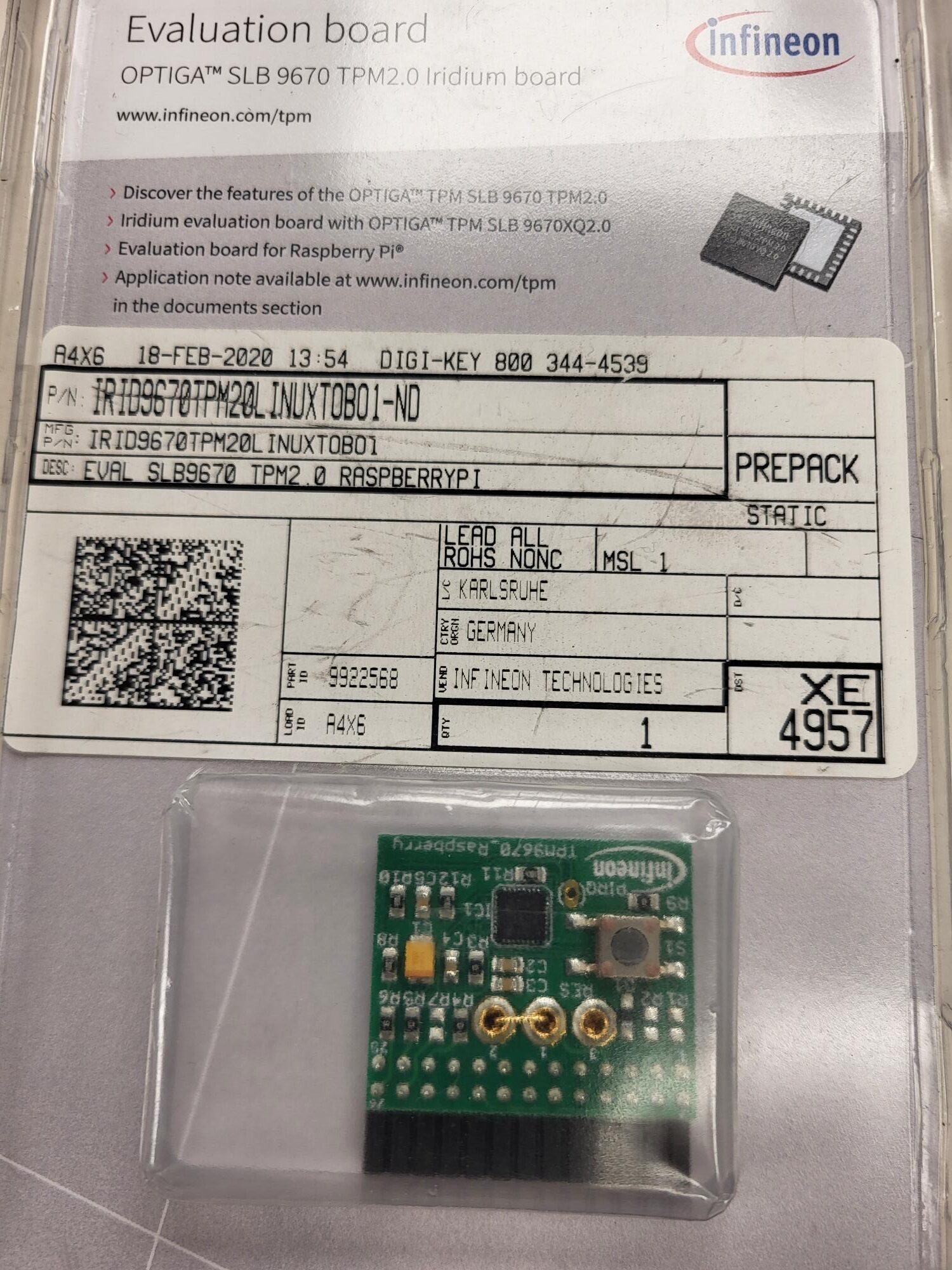 OPTIGA SLB 9670 Evaluation Board - Circuit Board Modules, Evaluation ...