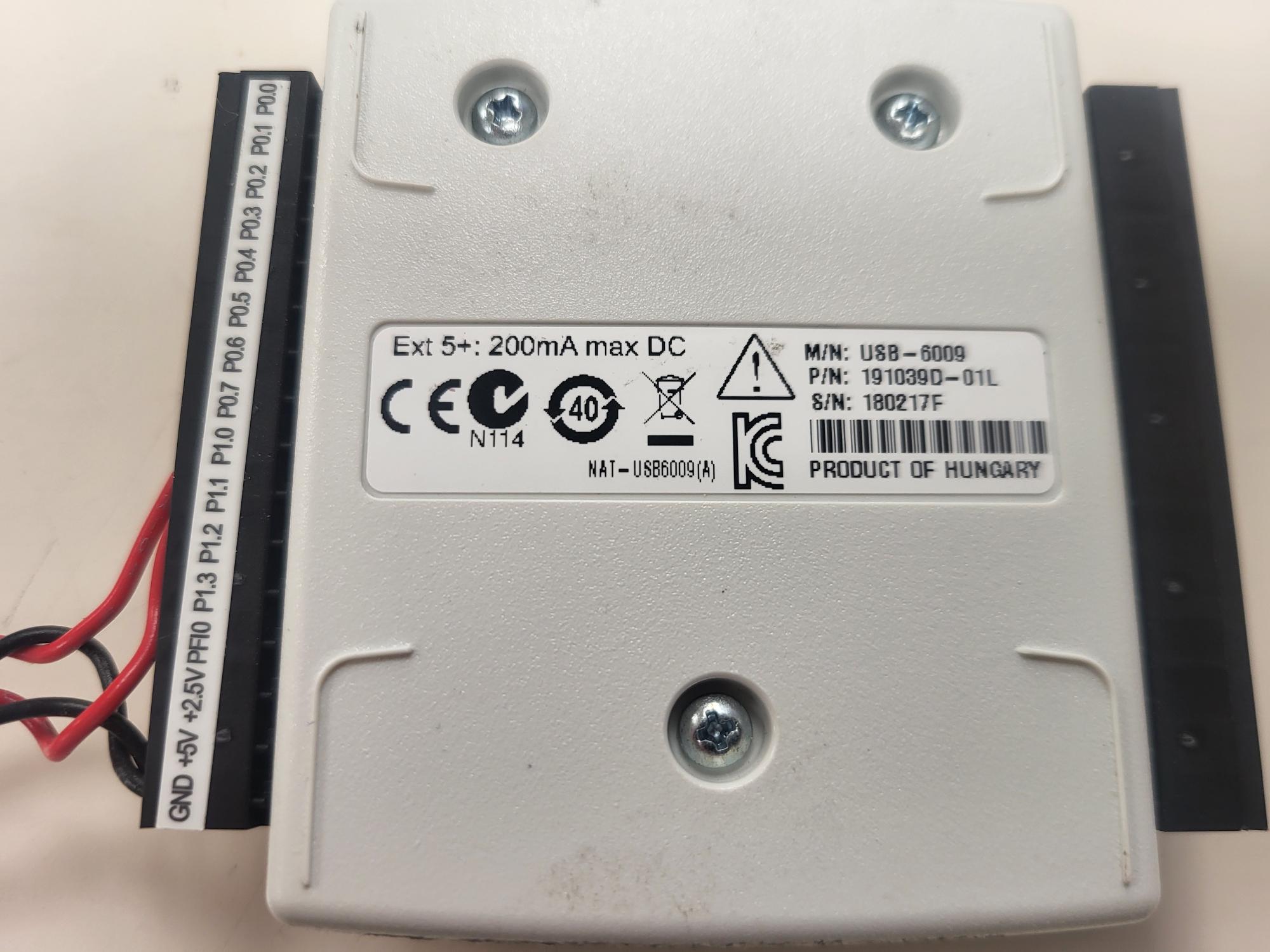 National Instruments USB-6009 Data Acquisiton Card (NI DAQ)