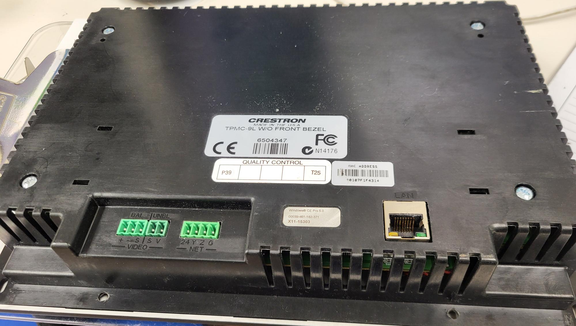 Crestron TPMC - 9L Touch Screen - Audio Visual Equipment - BMI SURPLUS INC