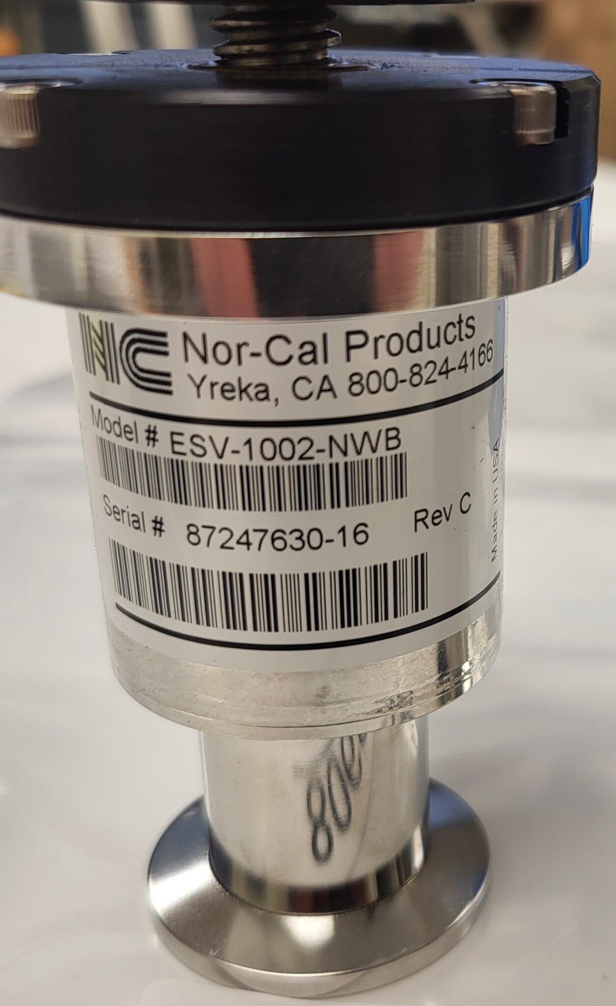 Nor-Cal ESV-1002-NWB Pneumatic Isolation Angle Valve