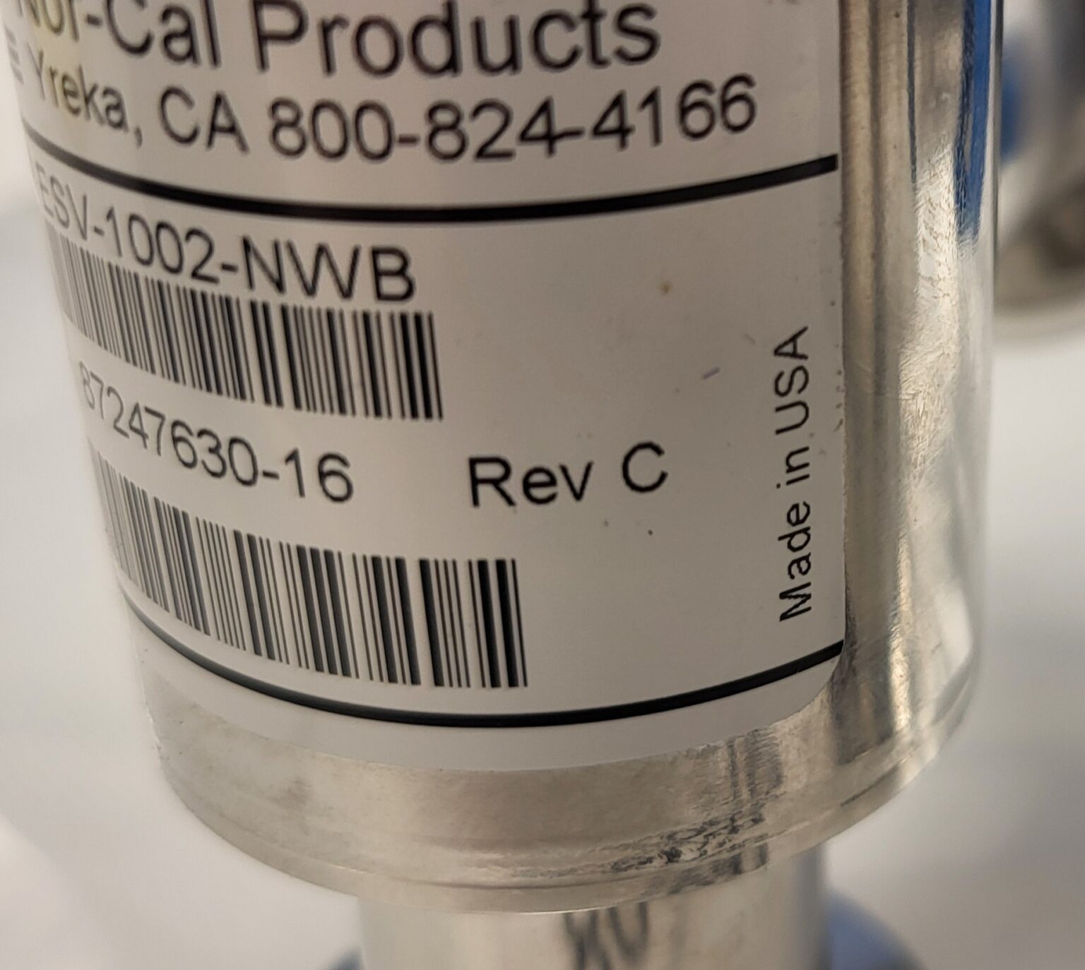 Nor-Cal ESV-1002-NWB Pneumatic Isolation Angle Valve