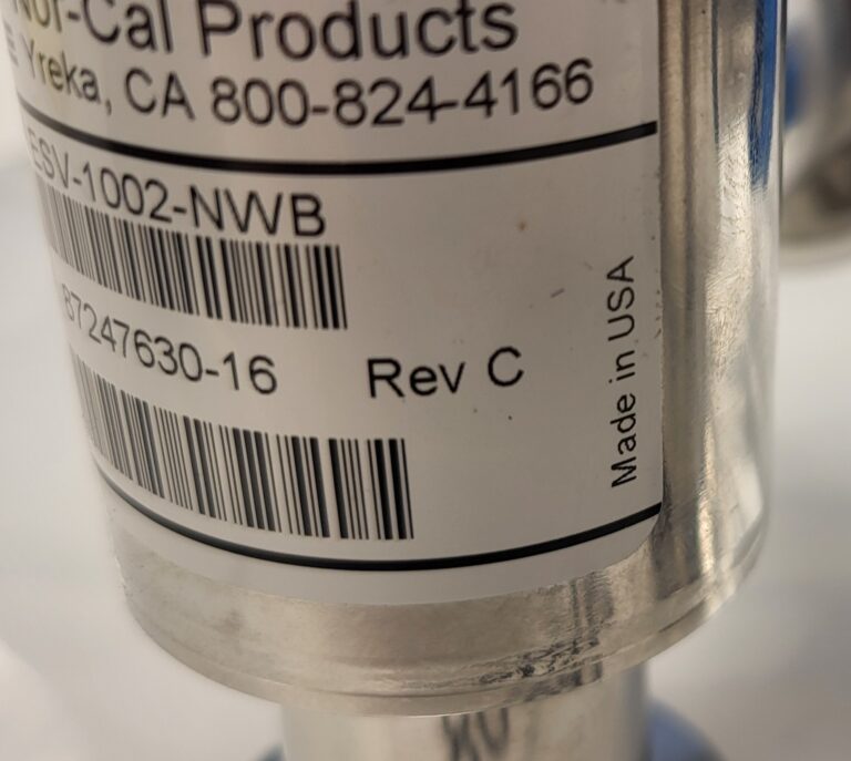 Nor-Cal ESV-1002-NWB Pneumatic Isolation Angle Valve