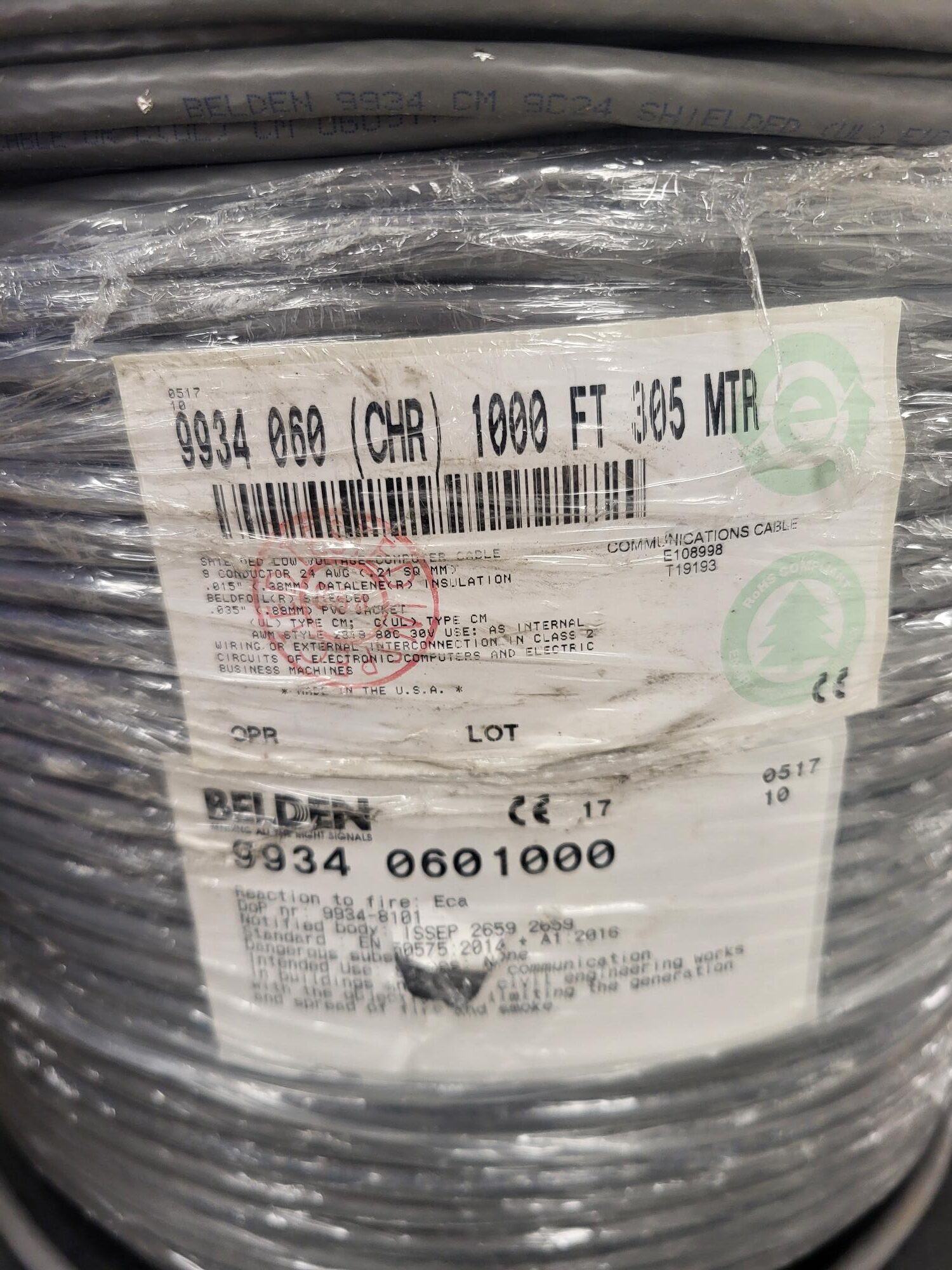 Belden 21 AWG Cable Conductor Wire Spool - Wire and Cable - BMI SURPLUS INC