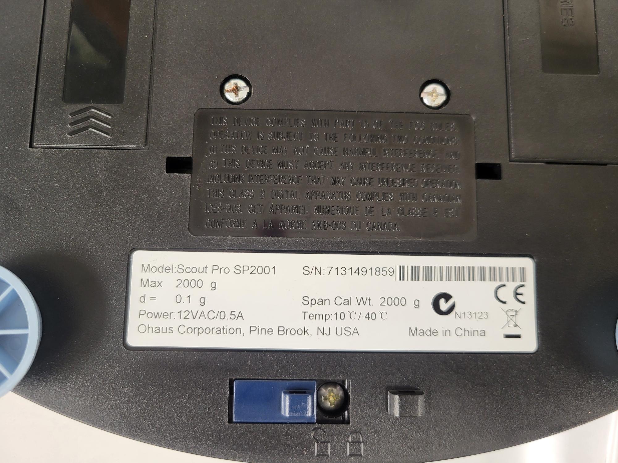 ScoutPro SP2001 0- 2000g Scale - Lab Equipment, Laboratory Equipment ...