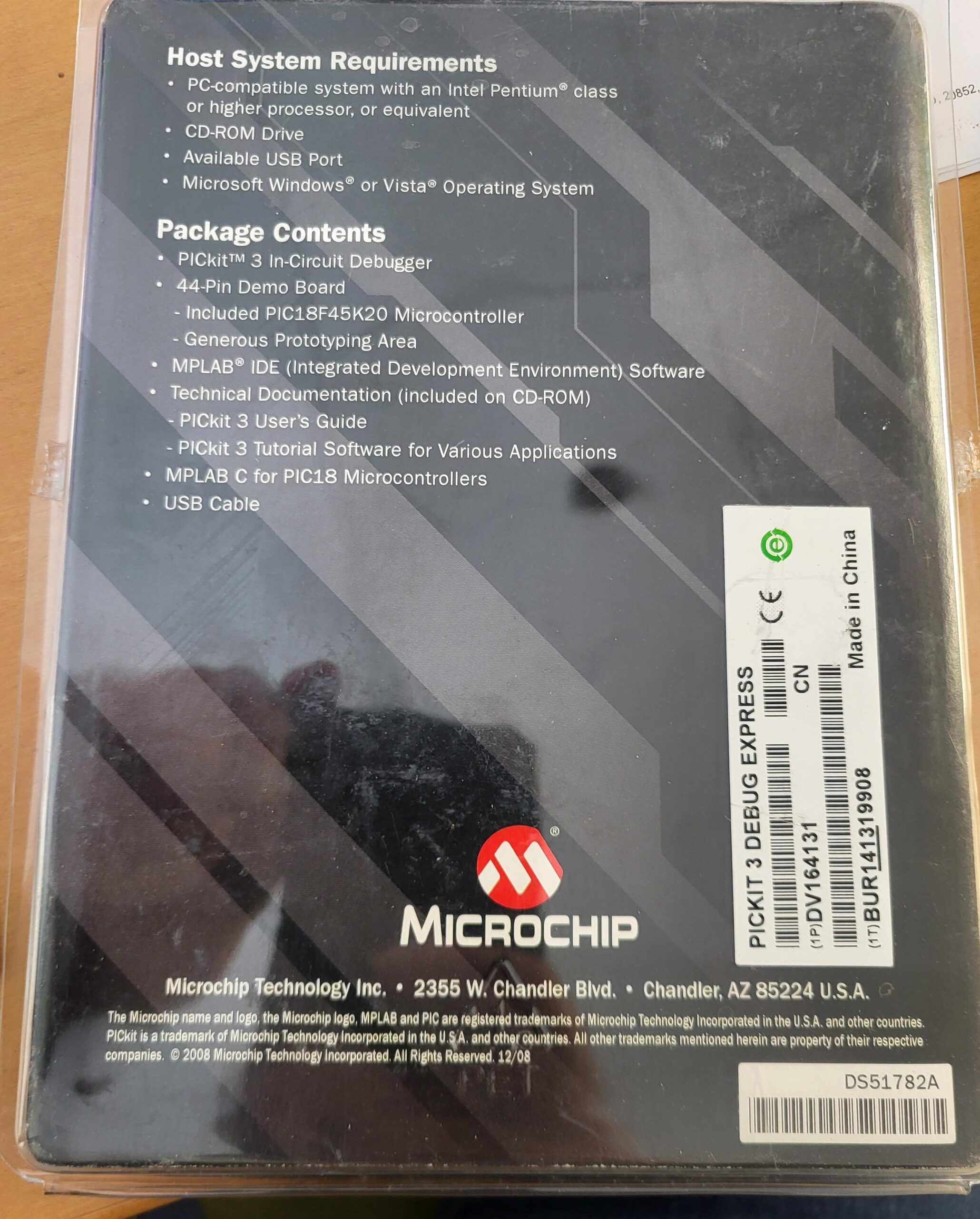 Microchip PICKit 3 Debug Express Developmental Tool