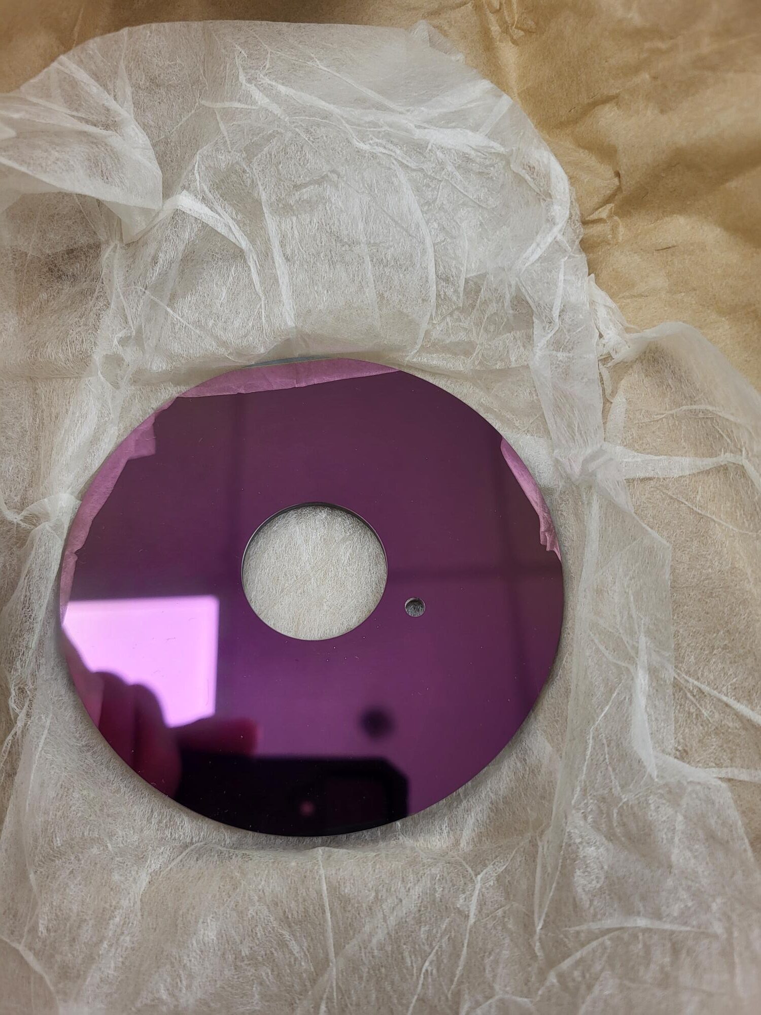 Disk, Plano, with Center Hole Adjustable Density Filter