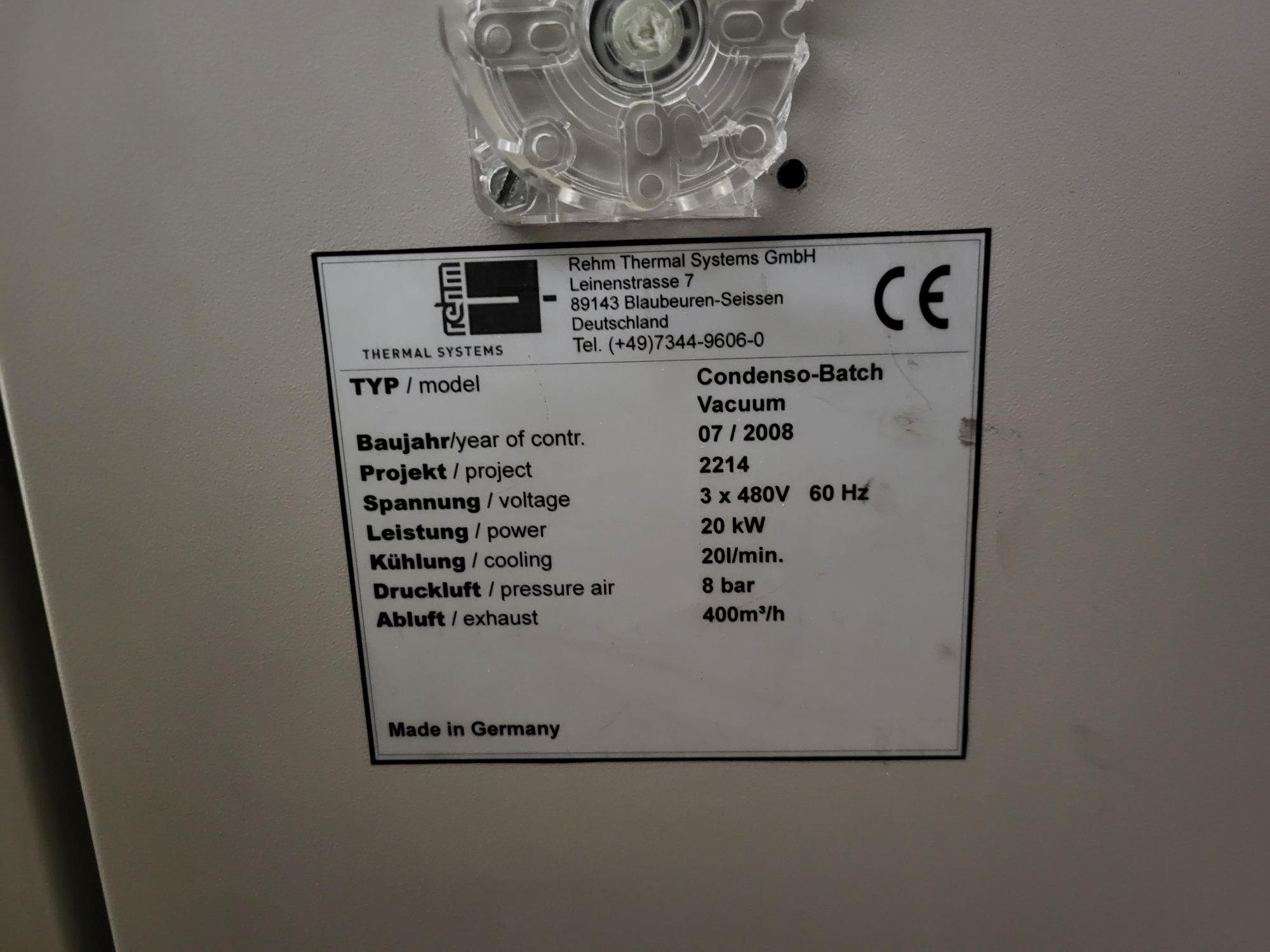 Rehm Condenso Batch Vapor Phase Soldering System