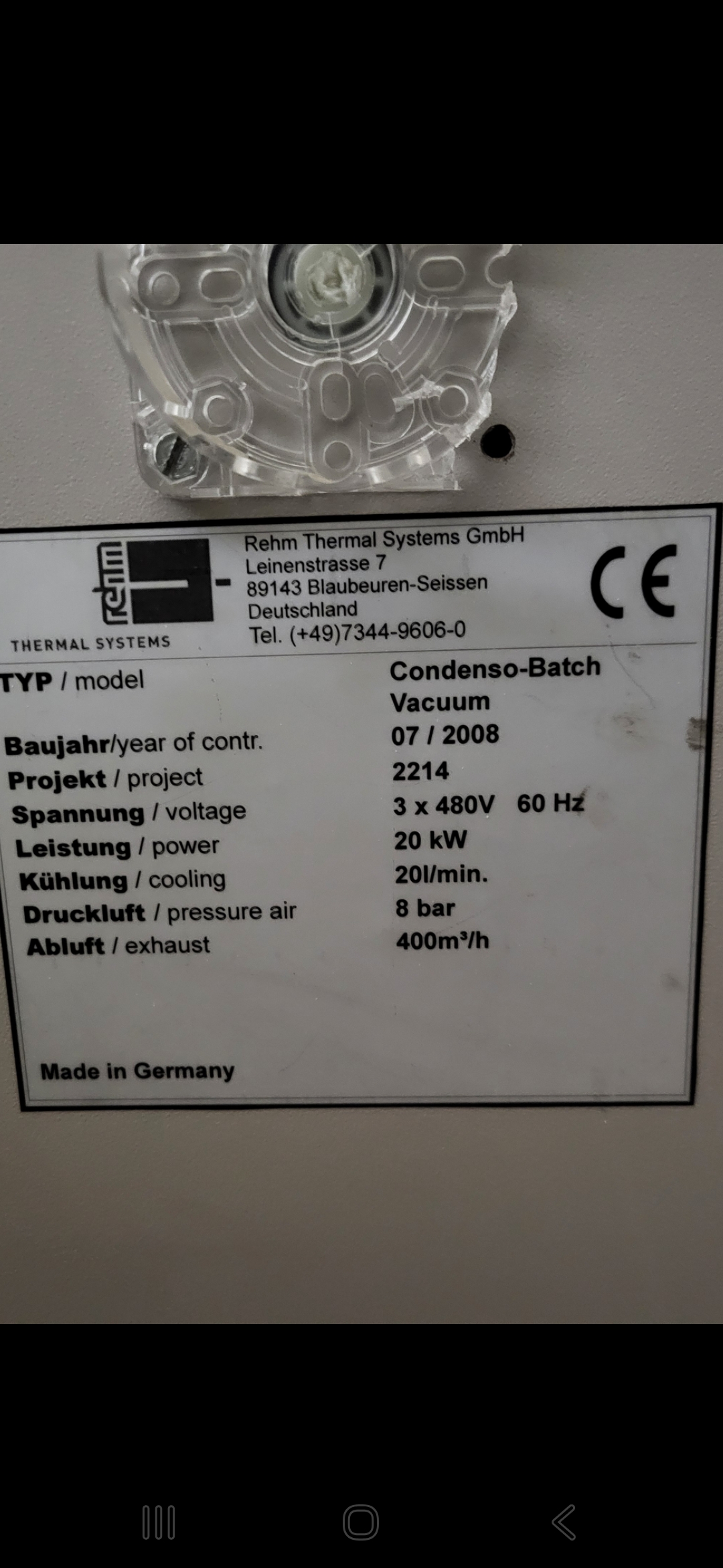 Rehm Condenso Batch Vapor Phase Soldering System