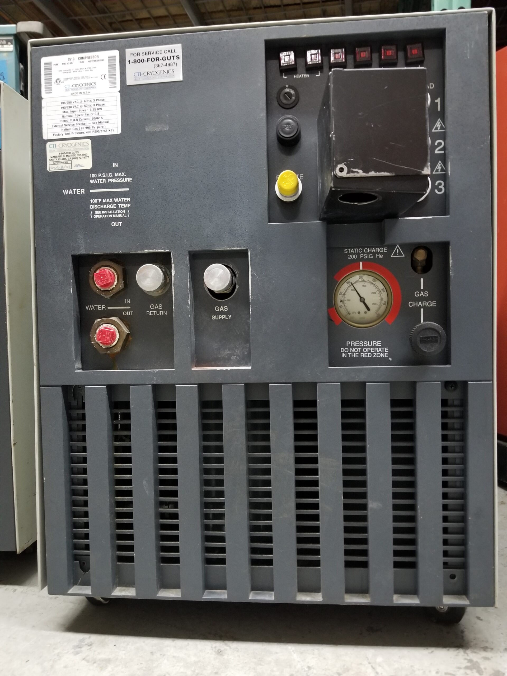 CTI-Cryogenics 8510 Helium Compressor - Vacuum Pumps - BMI SURPLUS INC