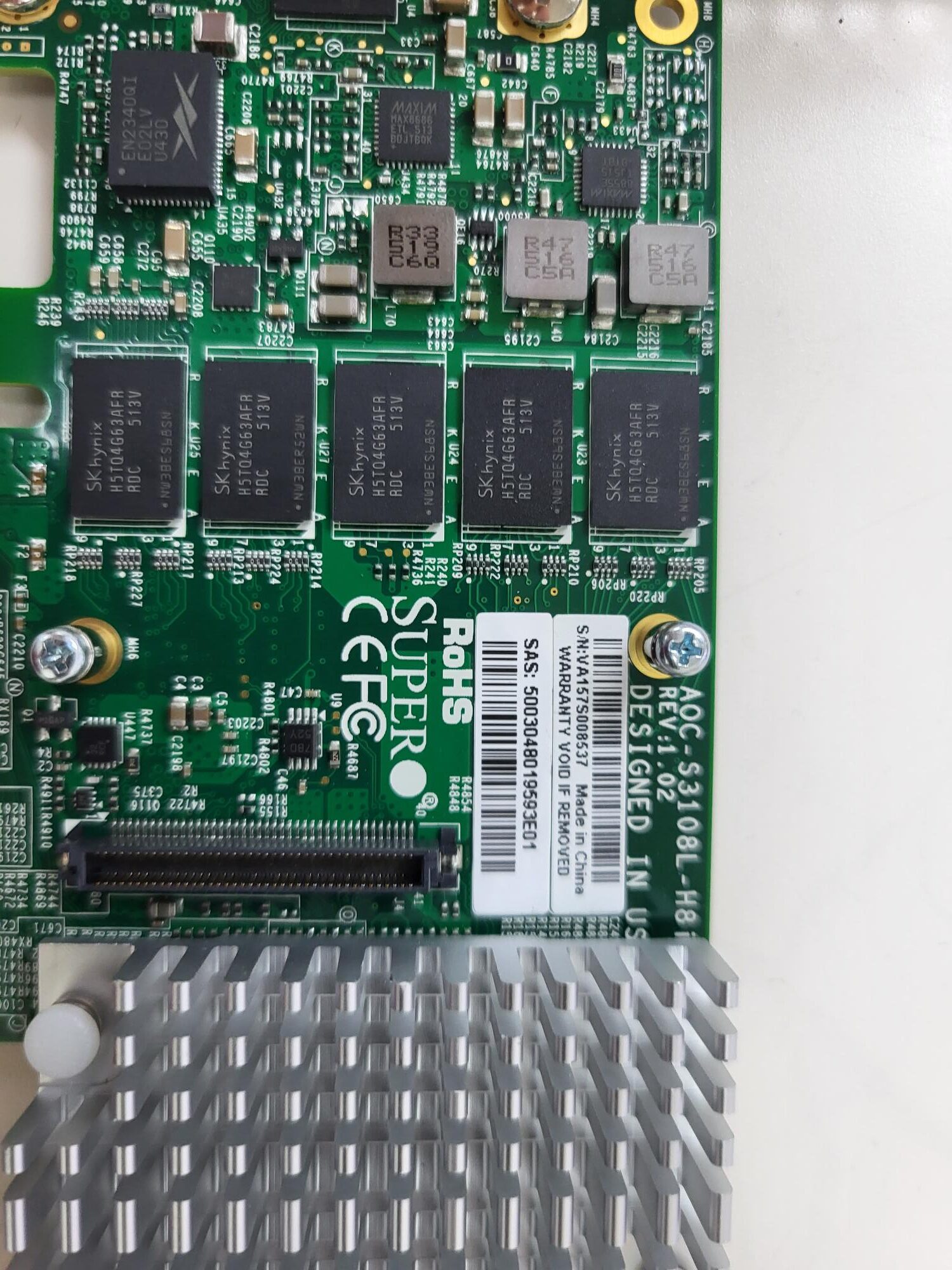 SUPERMICRO AOC S3108l-H8 RAID Controller Card - Circuit Board Modules ...