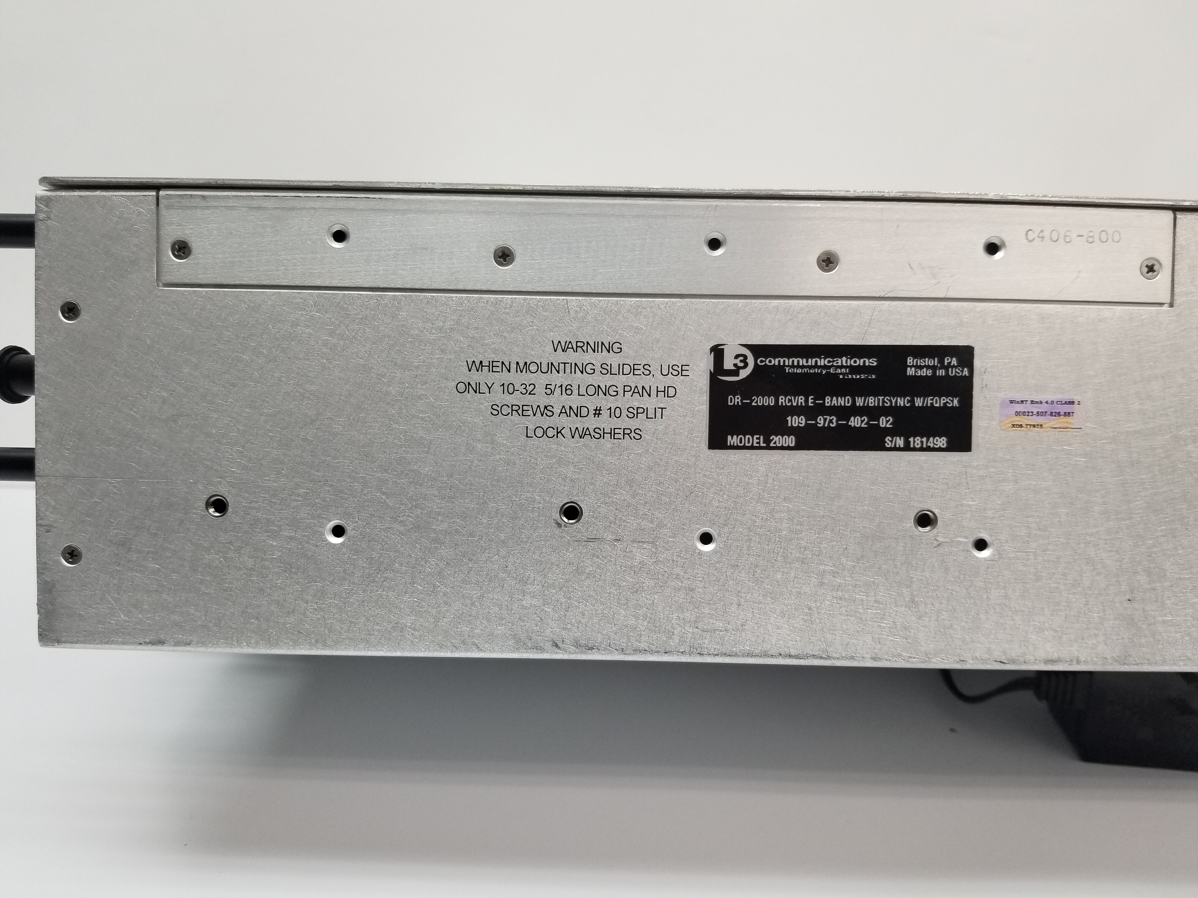 L3 Communications Microdyne DR-2000 COMPACT DIGITAL RECEIVER - Radio ...