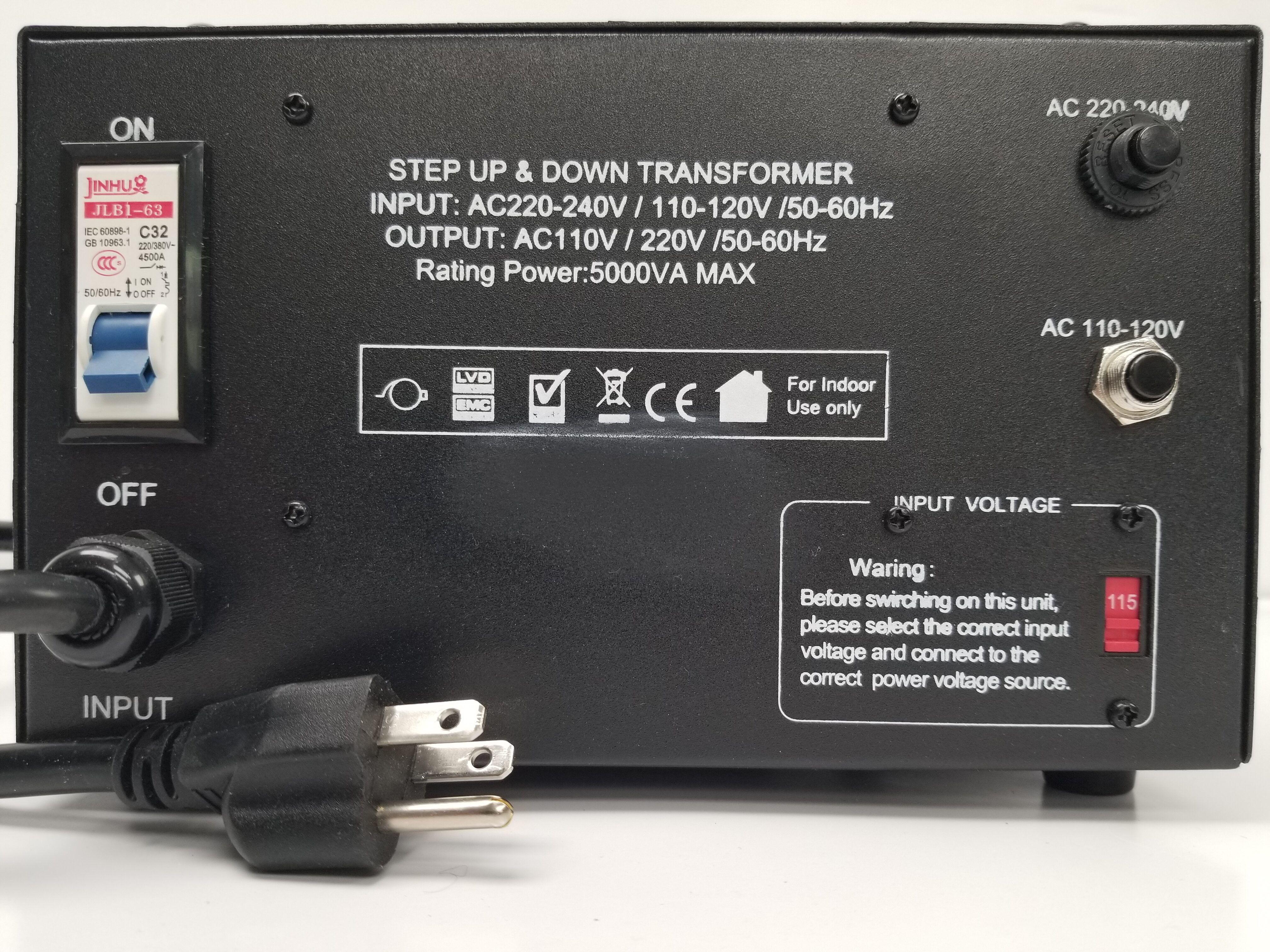 ELC TR-5000 5000 Watt Step Up / Down Voltage Transformer Converter ...