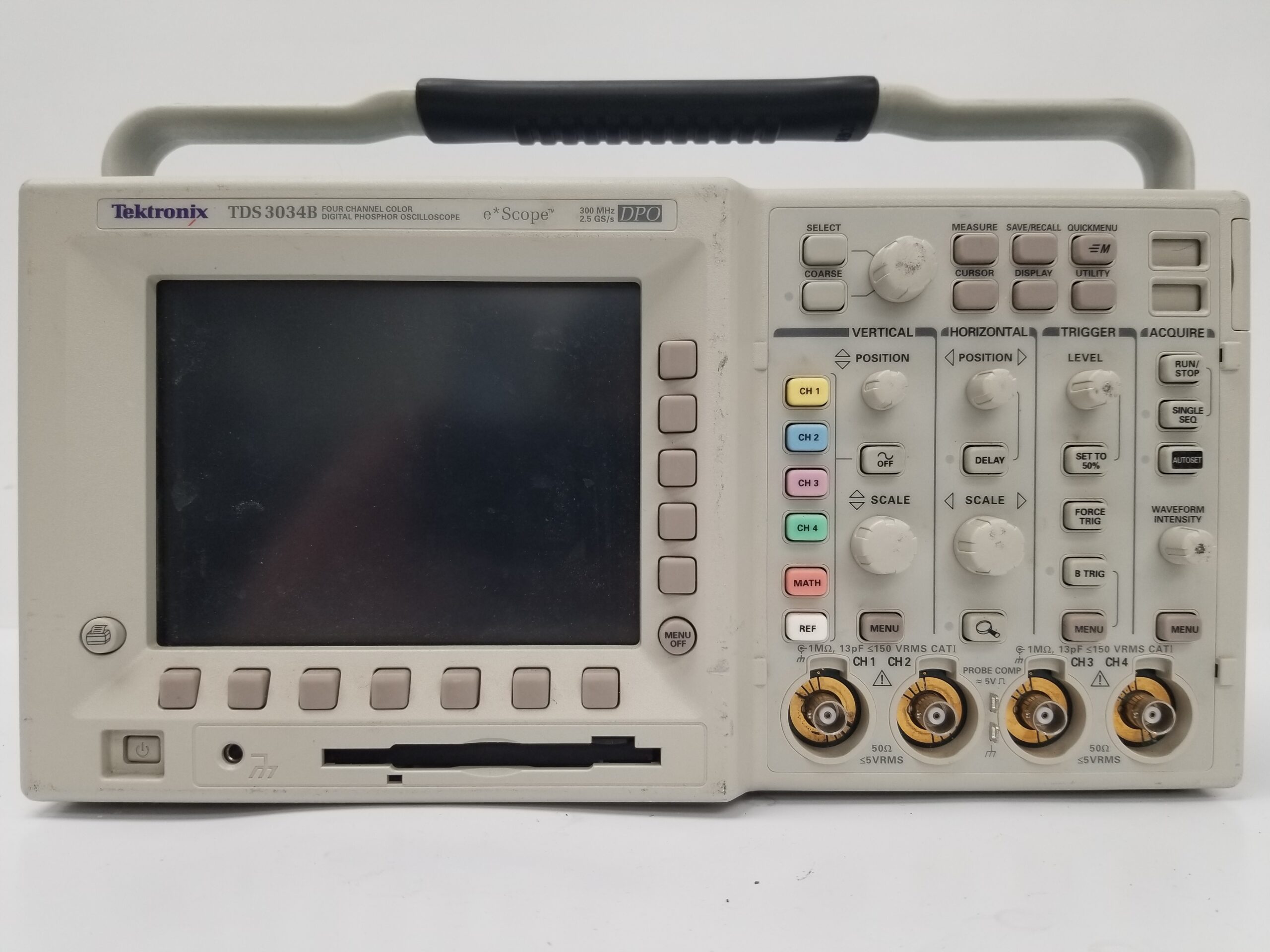 Tektronix TDS3034B Four channel Color Digital Phosphor Oscilloscope ...