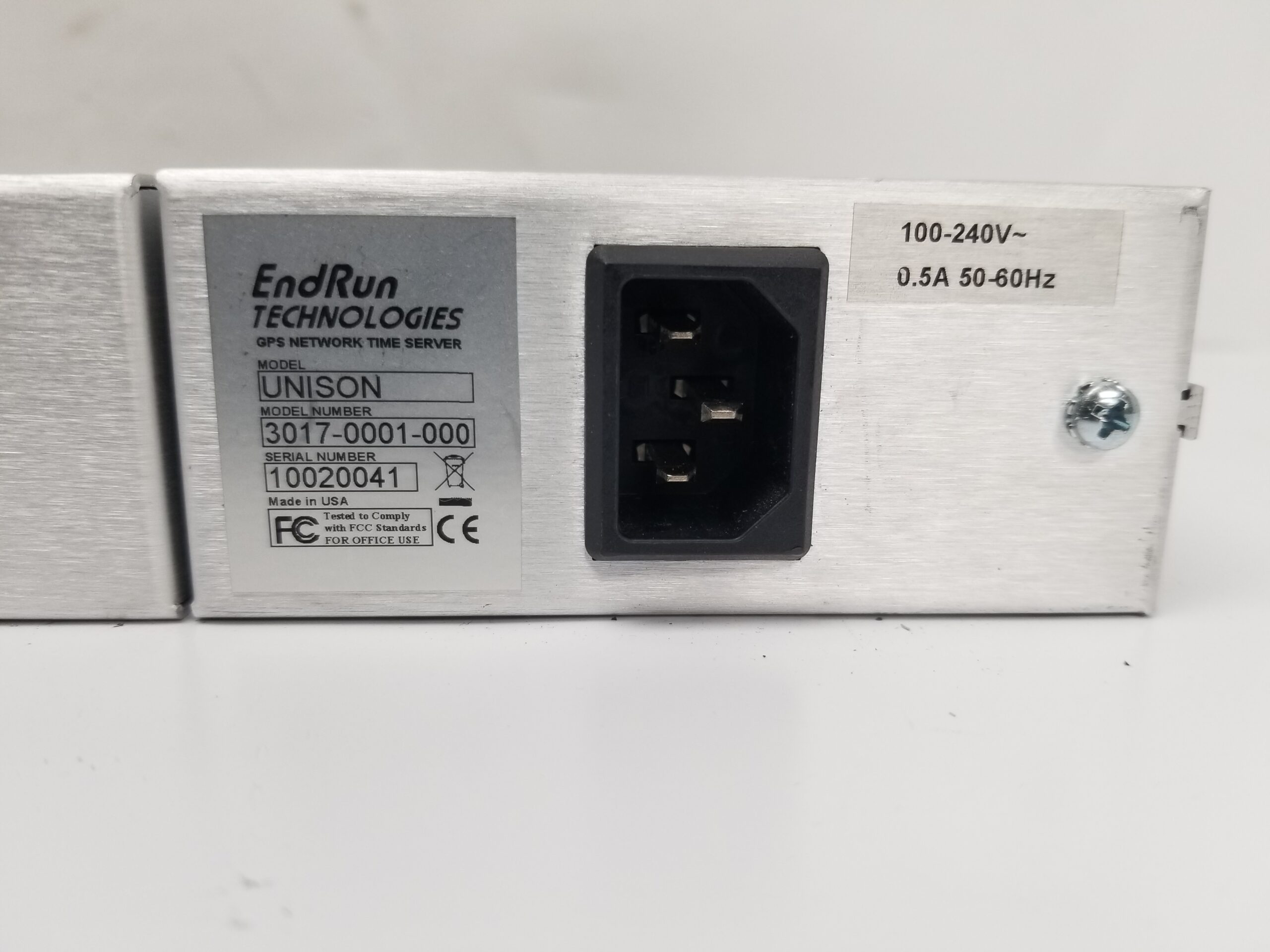Endrun Technologies Unison GPS Network Time Server Model 3017-0001-000