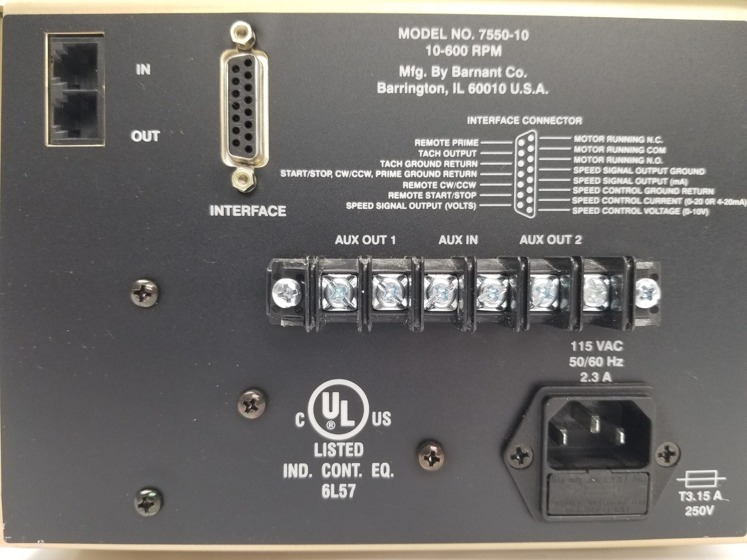 Cole-Parmer Instrument Company 7550-10 Masterflex L/S Console Drive W ...