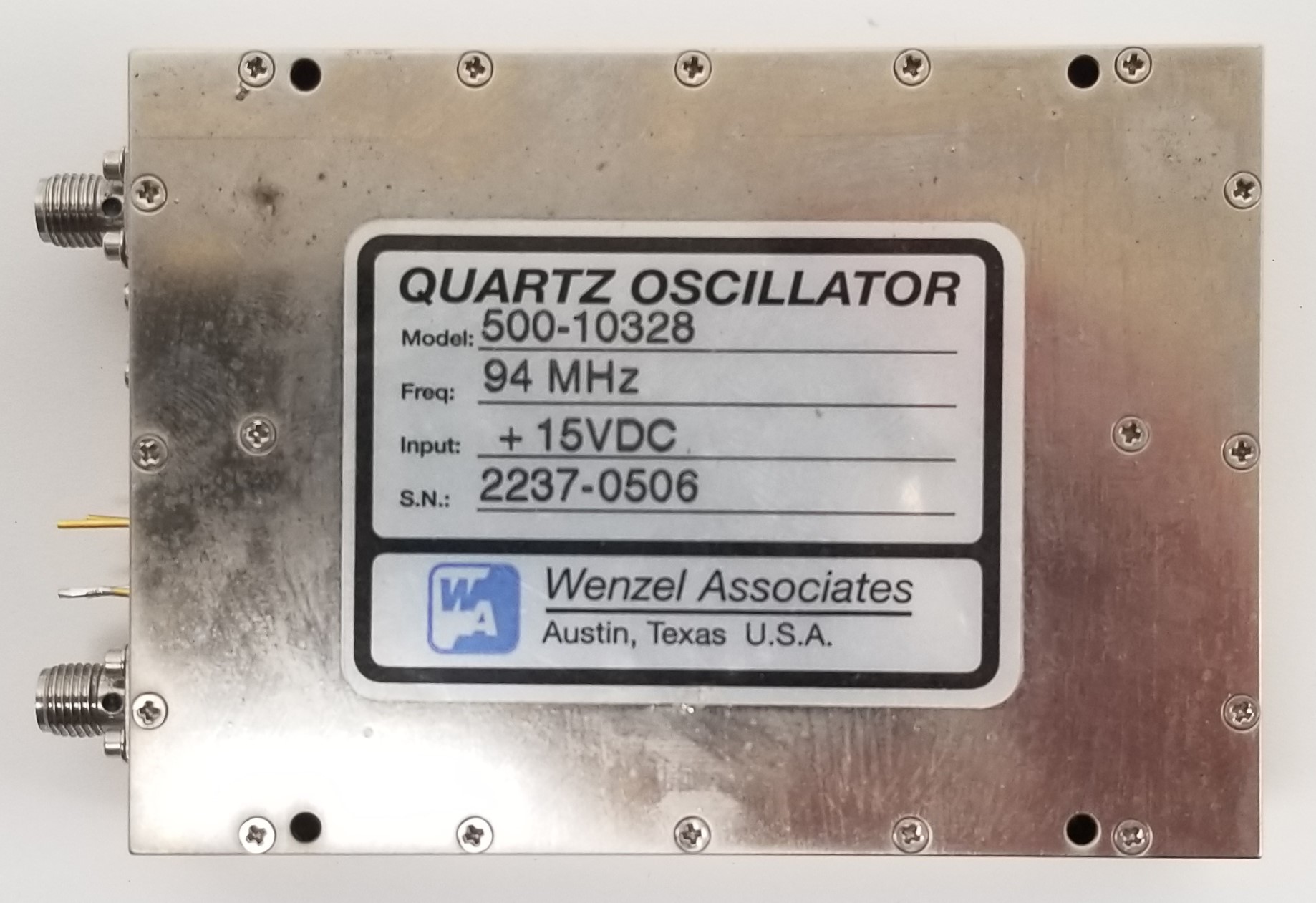 Wenzel Associates 500-10328 94 MHz Quartz Oscillator