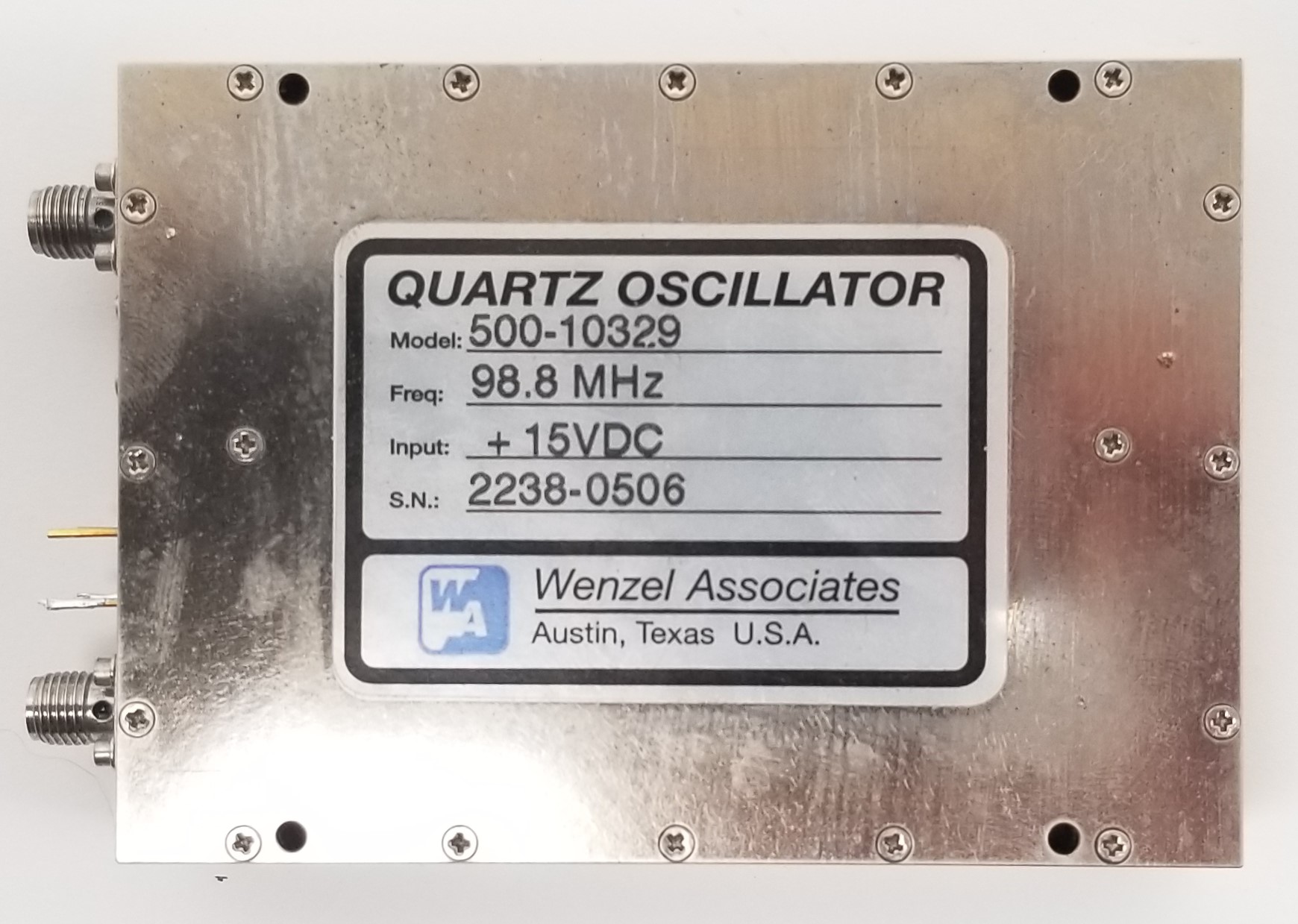 Wenzel Associates 500-10329 98.8 MHz Quartz Oscillator - Oscillators ...