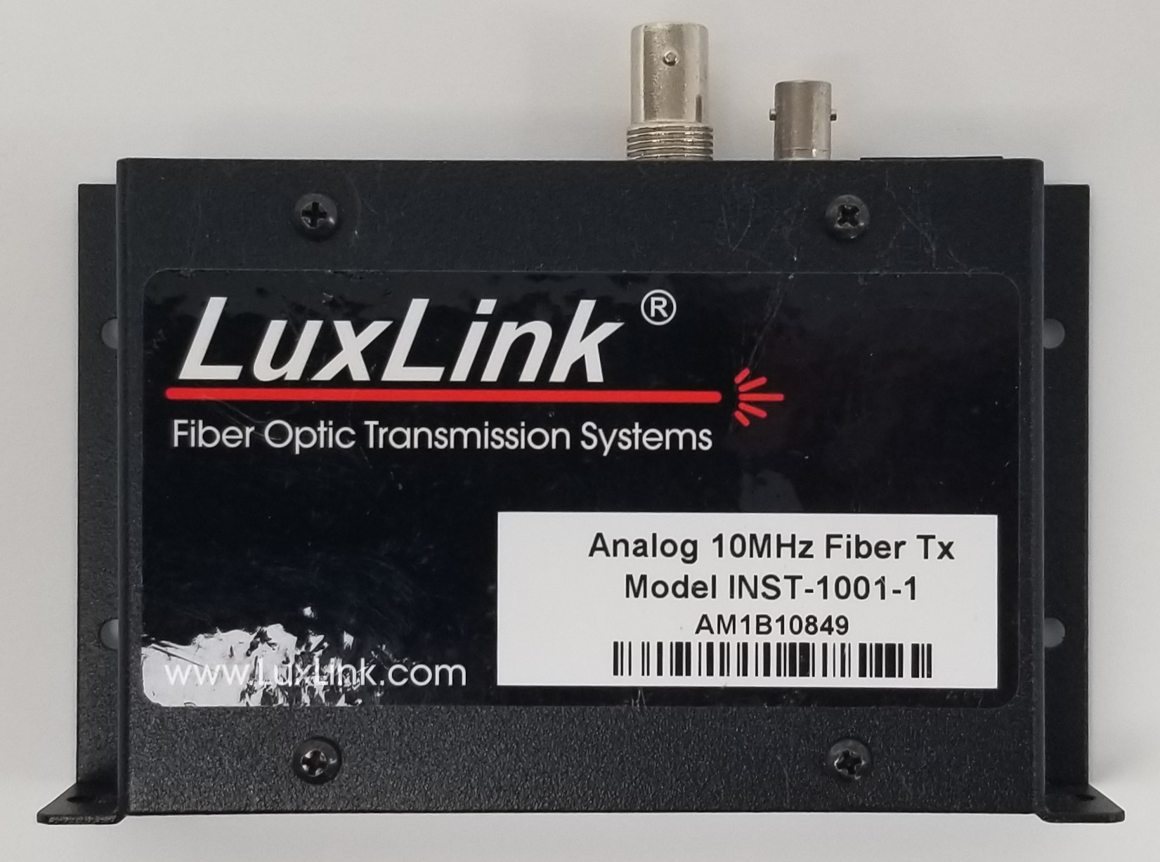LuxLink INST-1001-1 10 MHz Fiber Optic Analog Transmitter