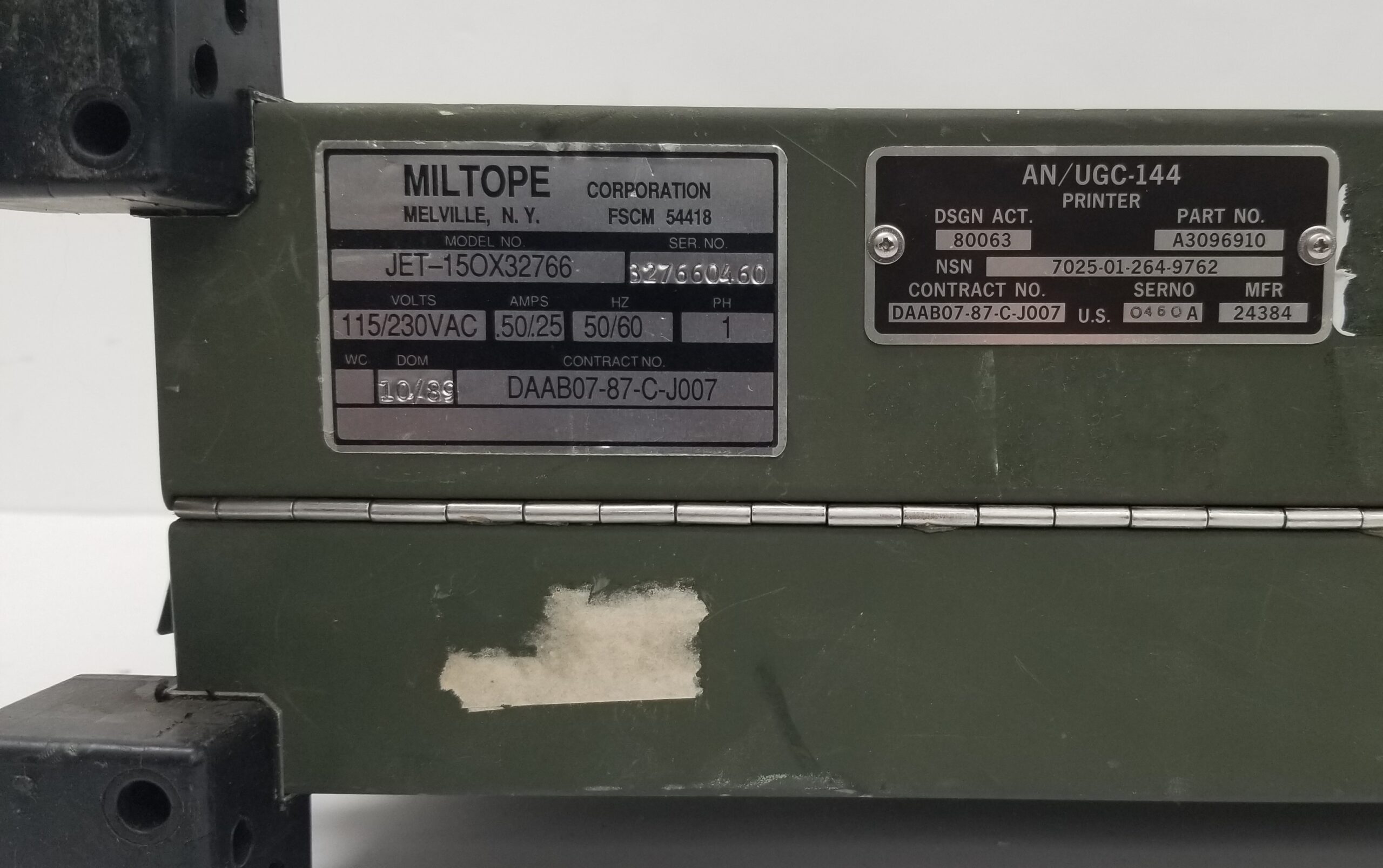 Miltope JET-150X32766 Rugged Military Tactical Data Printer