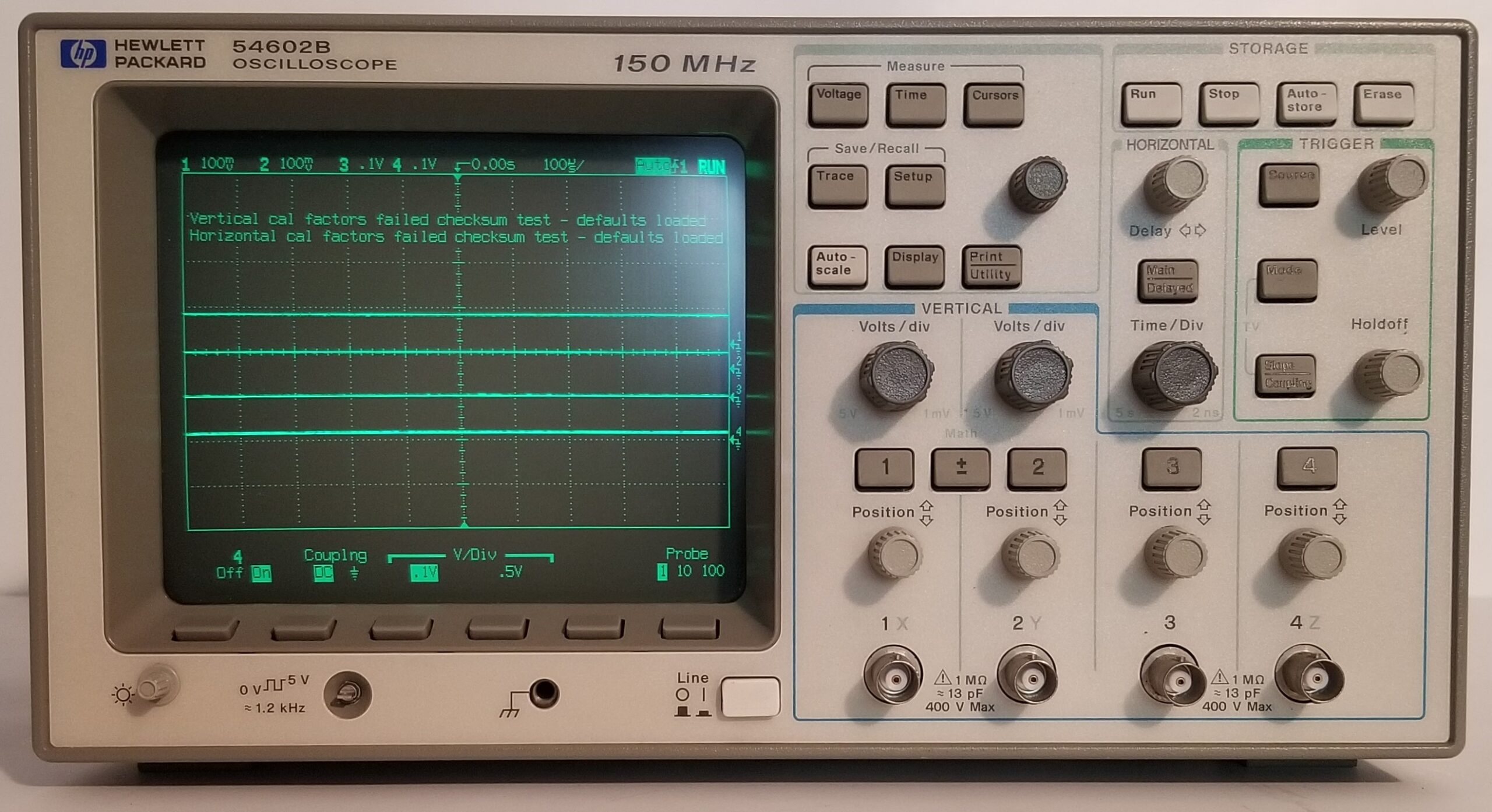 Hewlett Packard 54602B 150MHZ 4 Channel Digital Storage Oscilloscope
