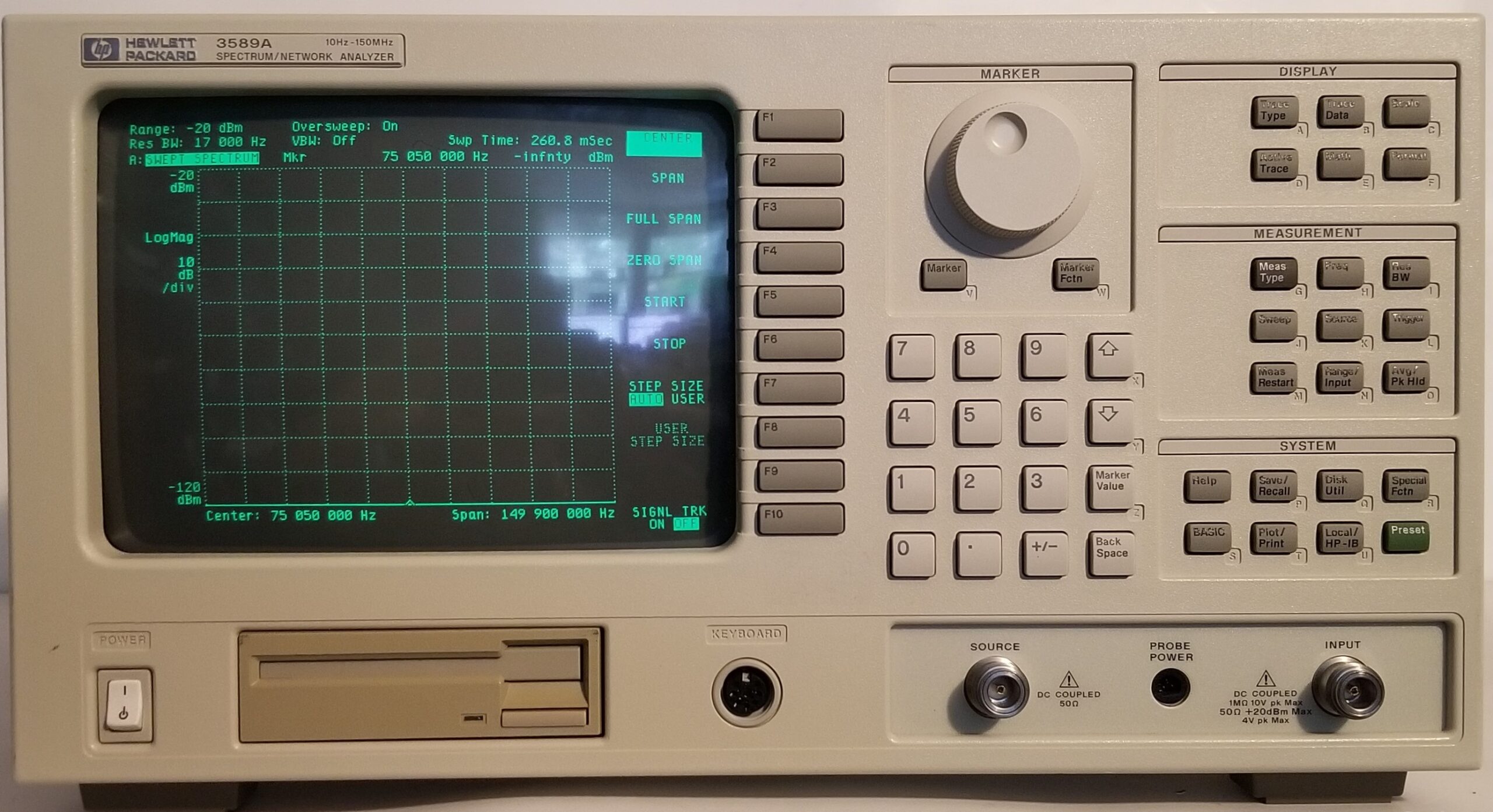 Hewlett Packard 3589A Spectrum/Network Analyzer 10Hz-150MHz