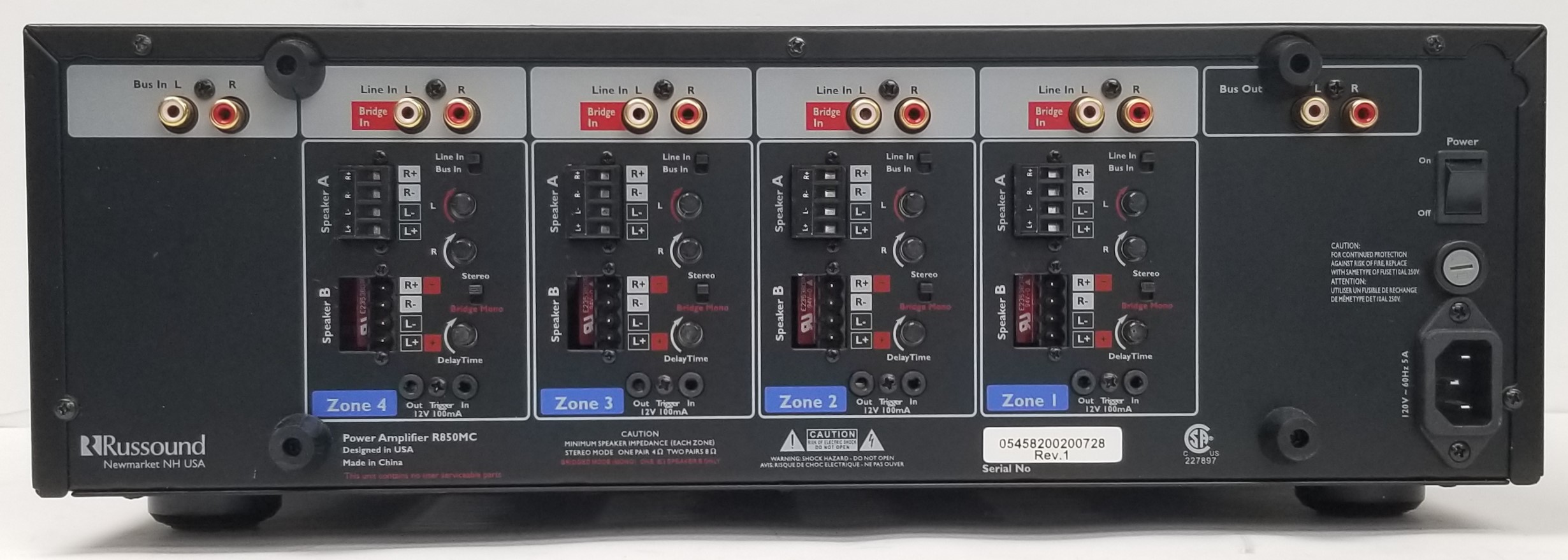 Russound R850MC Professional Audio Amplifier