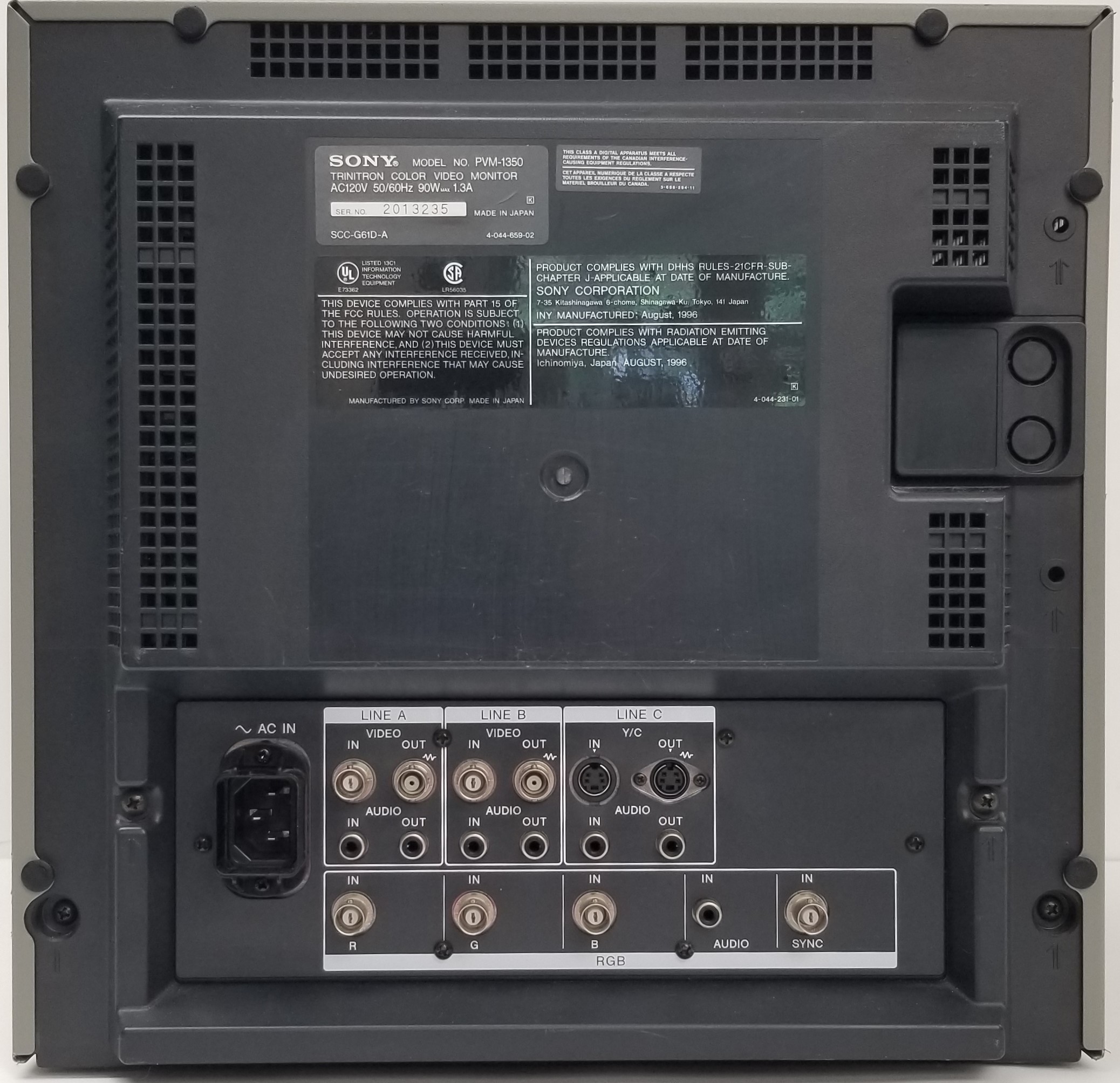 Sony PVM-1350 Professional Video Monitor - Vintage Trinitron CRT