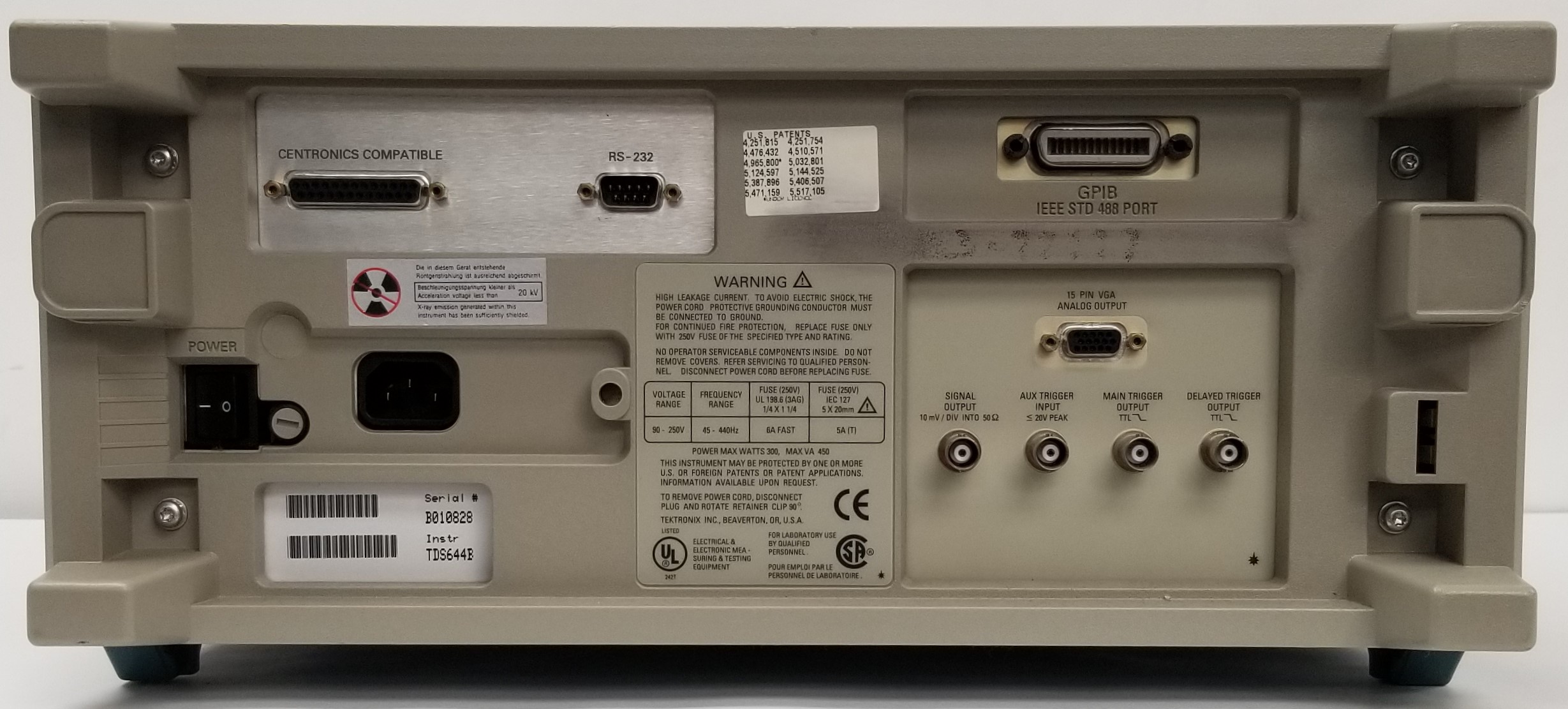 Tektronix TDS644B 4 Channel 500MHz Digital Color Oscilloscope