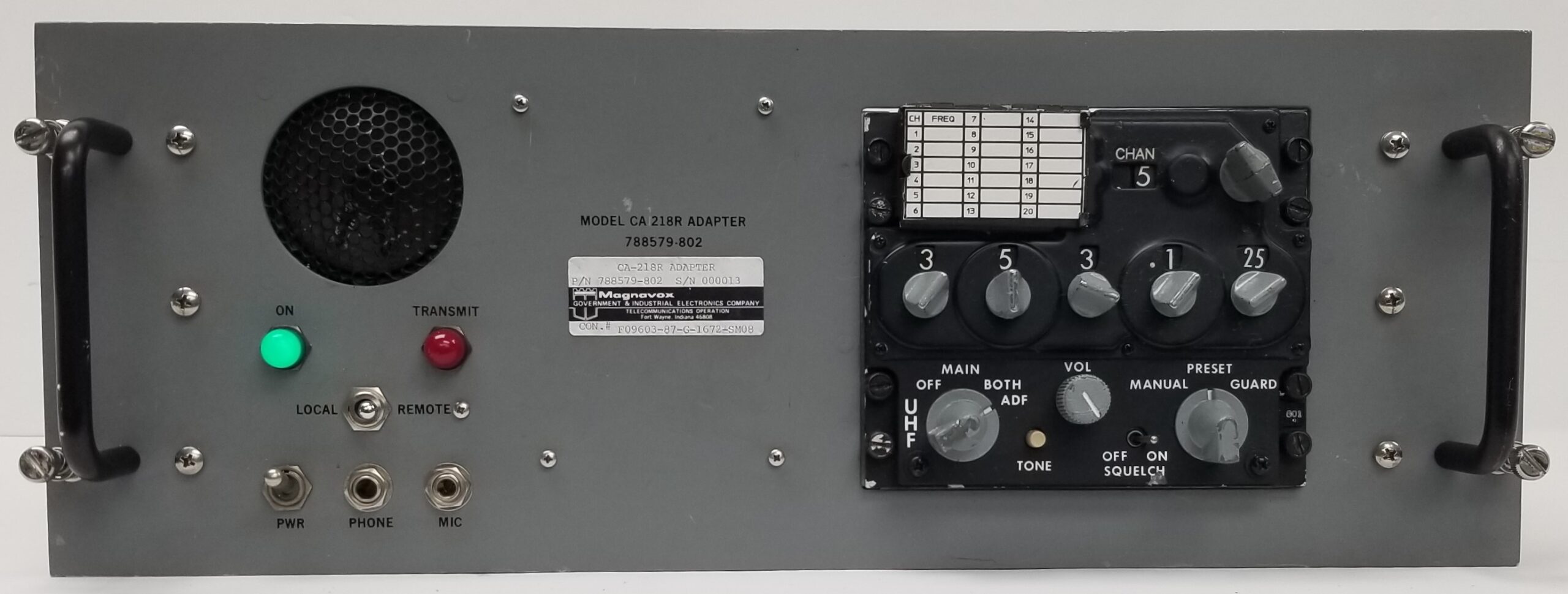 Magnavox RT-1168/ARC-164(V) UHF Aircraft Transceiver