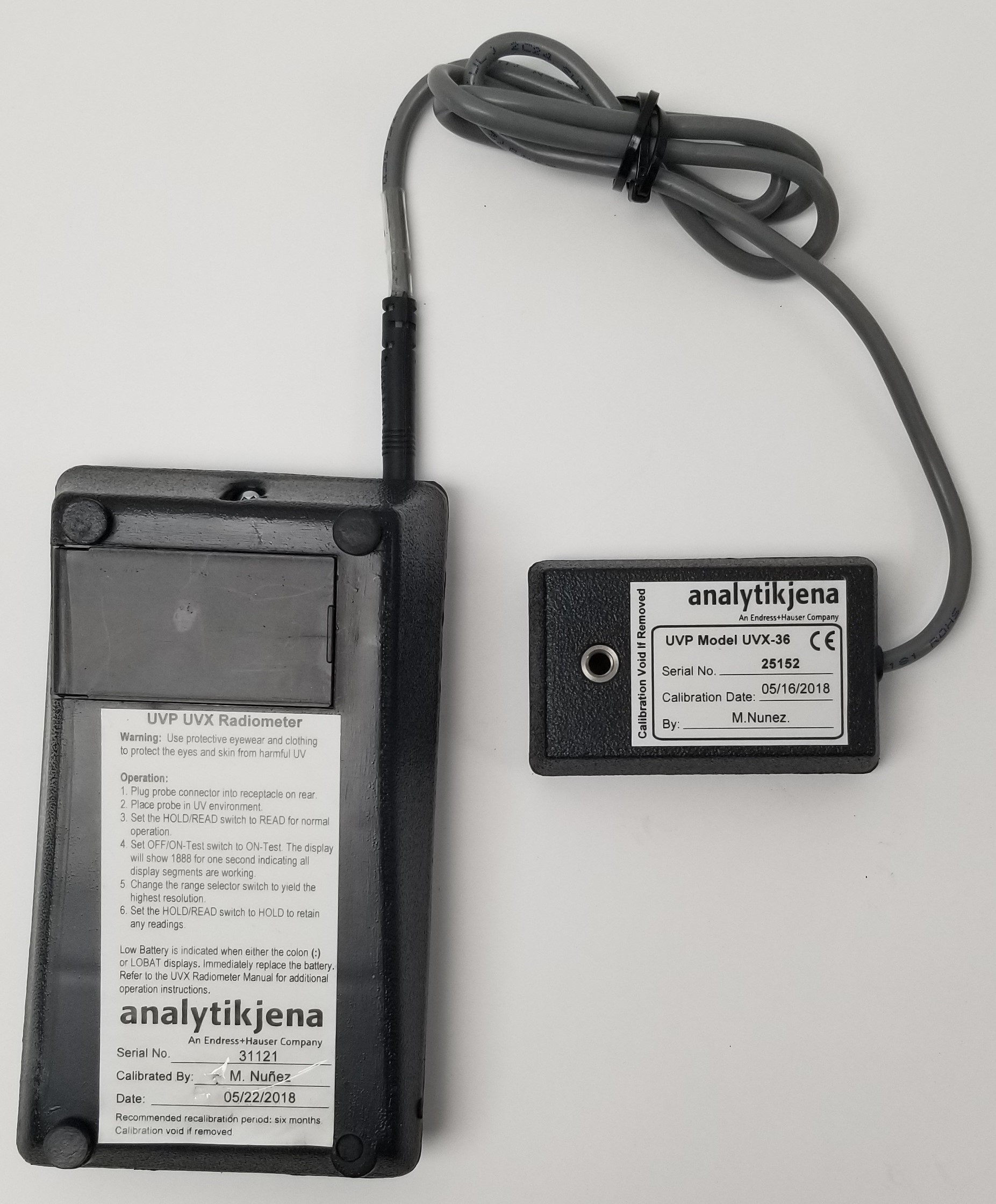 Analytik Jena UVX Radiometer with UVX-36 Sensor