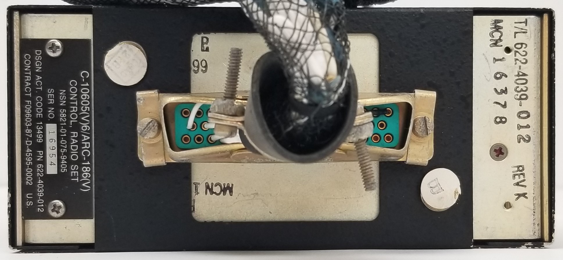 Collins C-10605(V)6/ARC-186(V) 5821-01-075-9405 Aircraft Radio Set Control