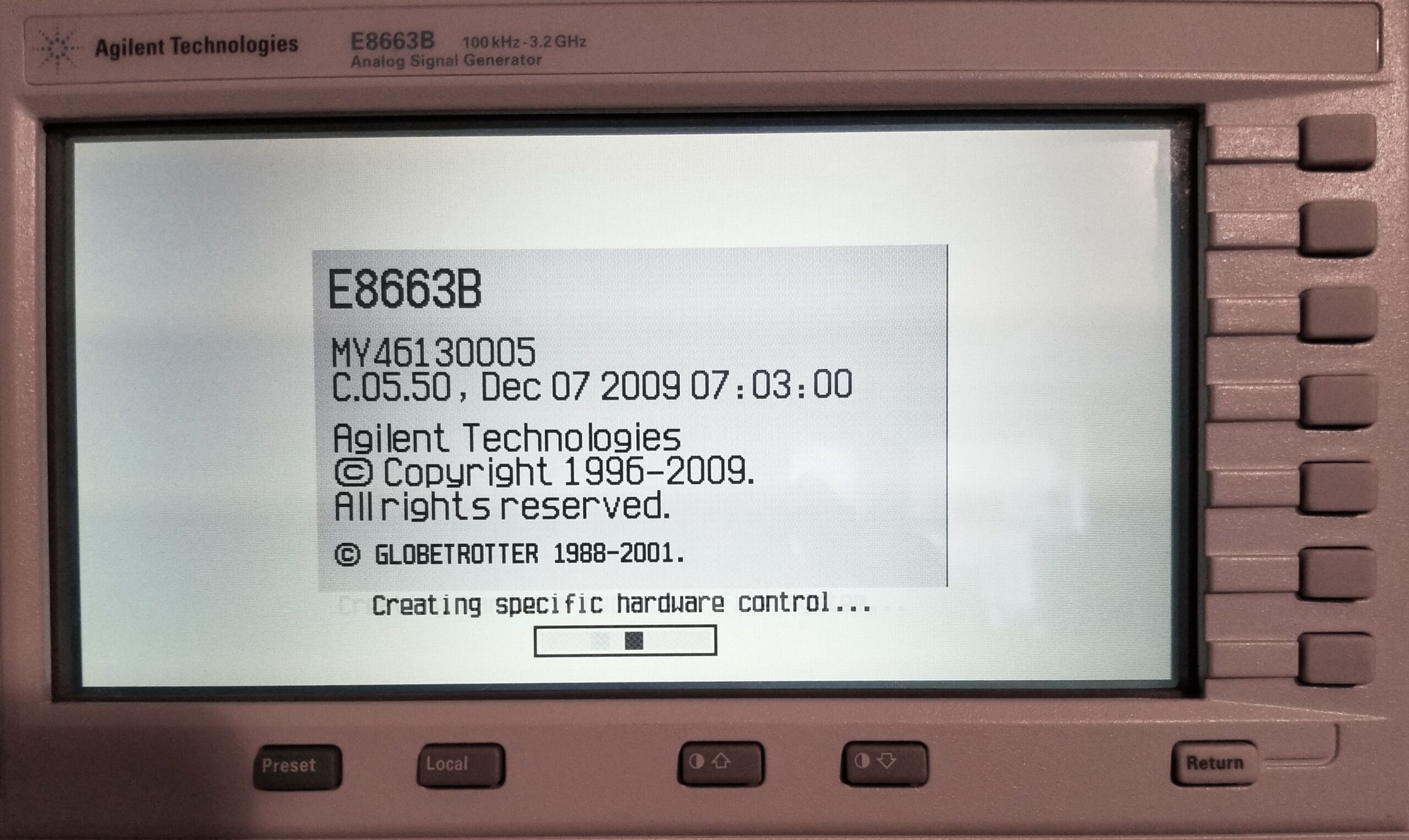 Agilent E8663B Analog Signal Generator 100 KHz-3.2GHz