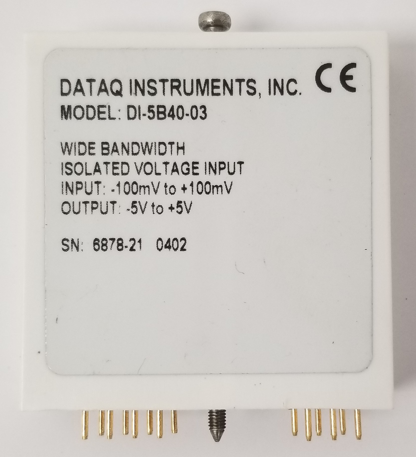 Dataq Instruments Inc. DI-5B40 Wide Bandwidth Isolated Voltage Input
