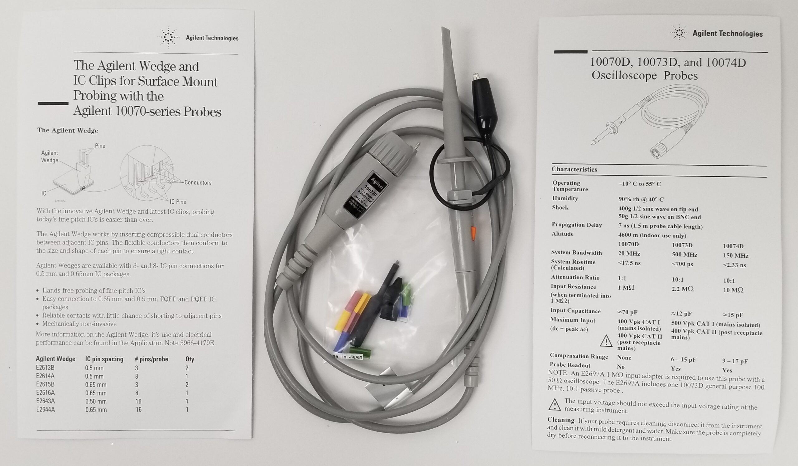 Agilent 10073D Passive Oscilloscope Probe 500MHz 10:1 2.2M