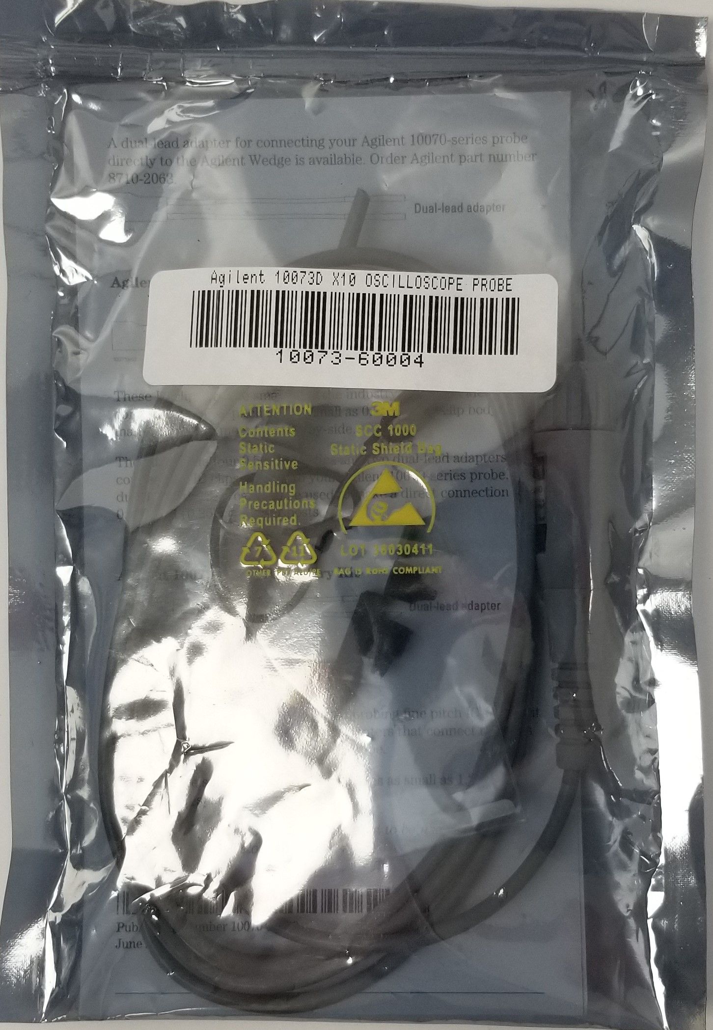 Agilent 10073D Passive Oscilloscope Probe 500MHz 10:1 2.2M