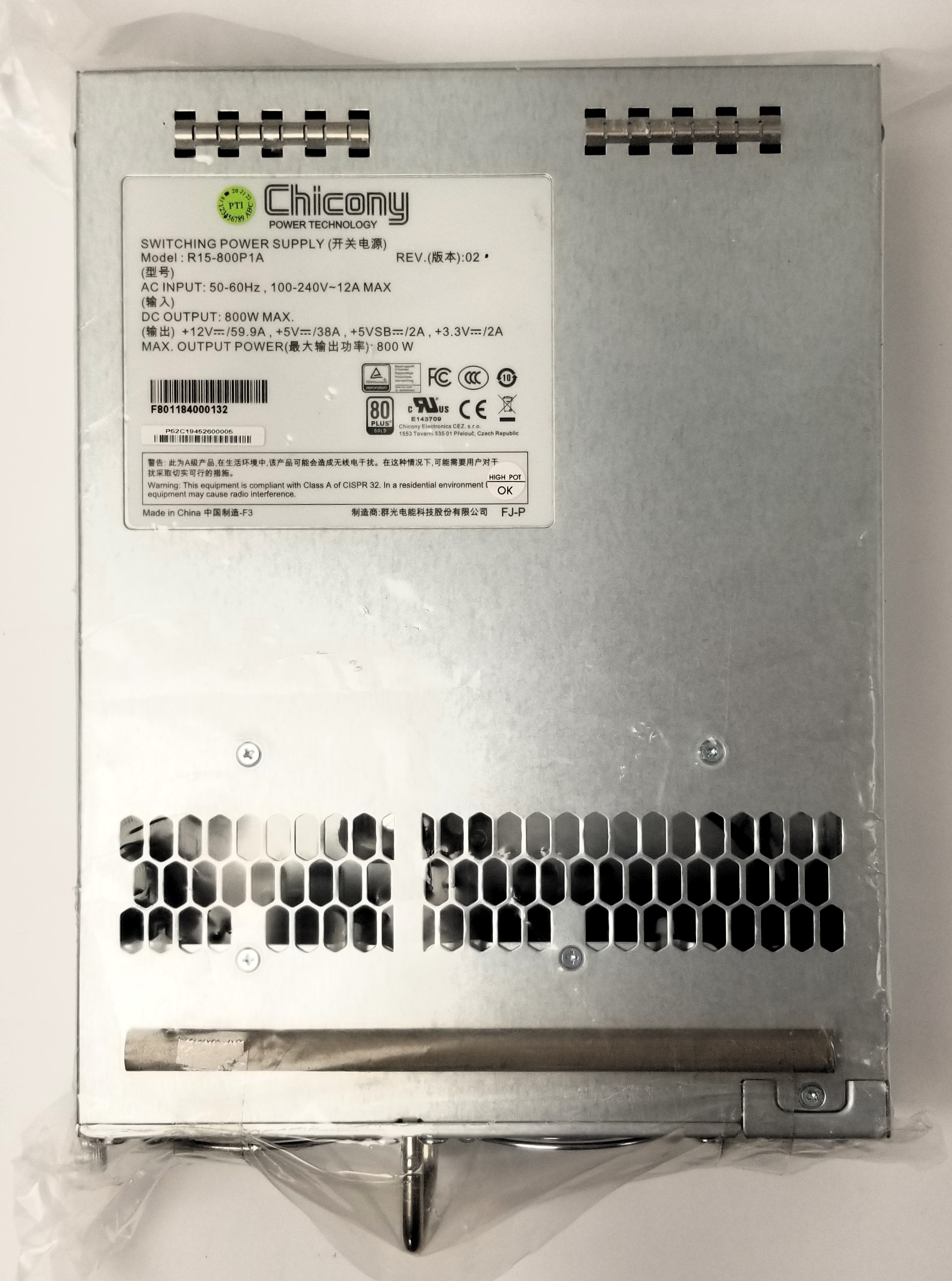 Chicony Power Technology R15-800P1A Switching Power Supply
