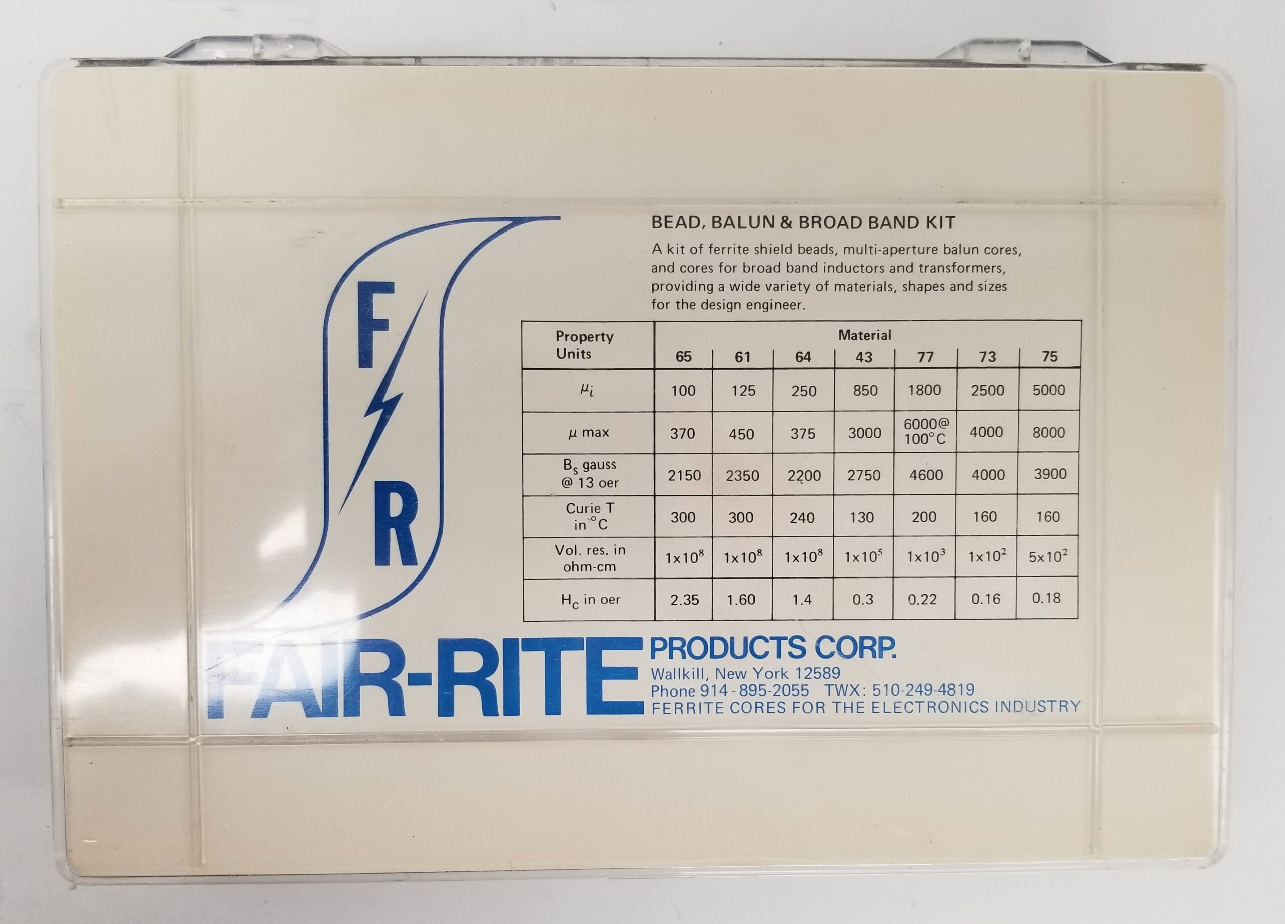 Fair-Rite Products Corp. Bead Balun and Broad Band Kit 0199000001