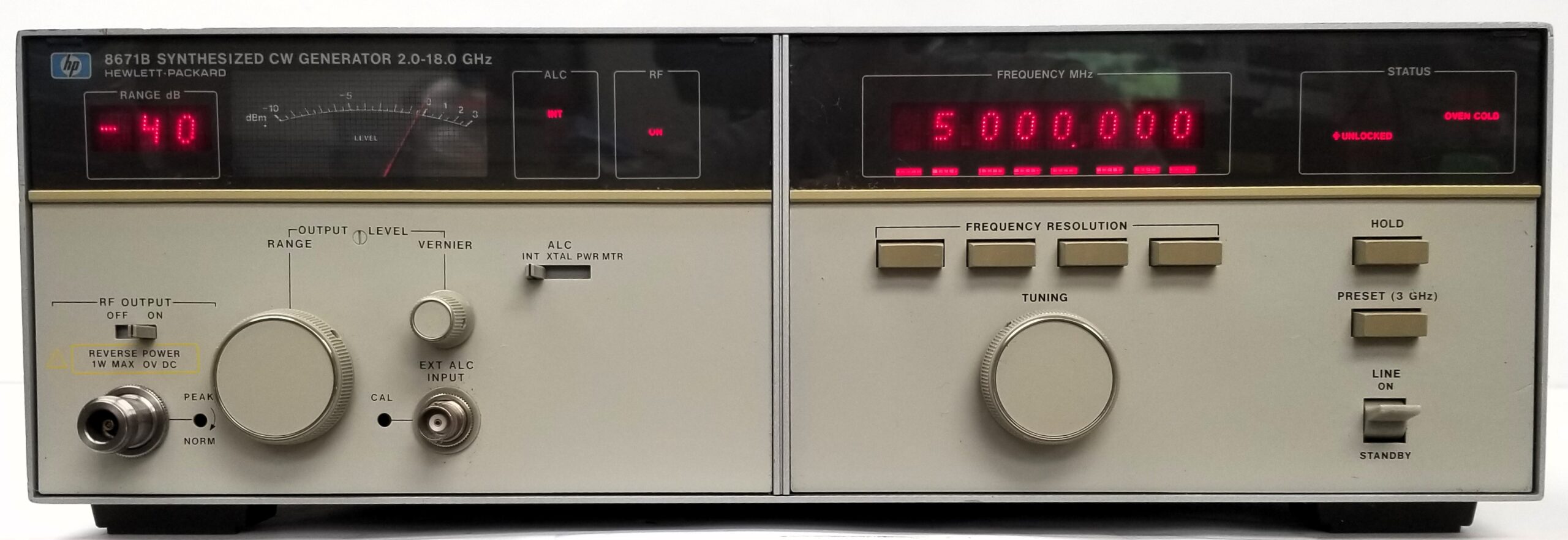 Hewlett Packard 8671B CW Generator 2-18GHz